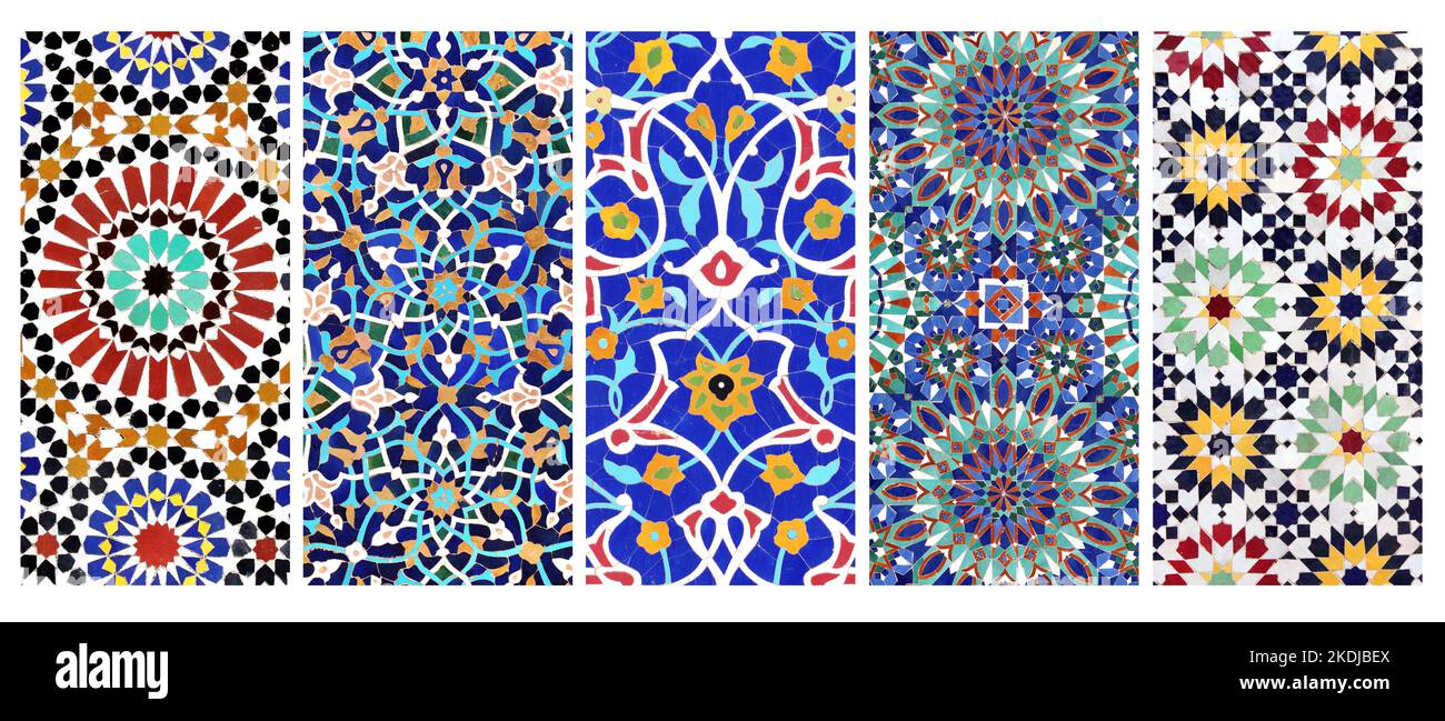 Set of vertical or horizontal banners with detail of ancient mosaic ...