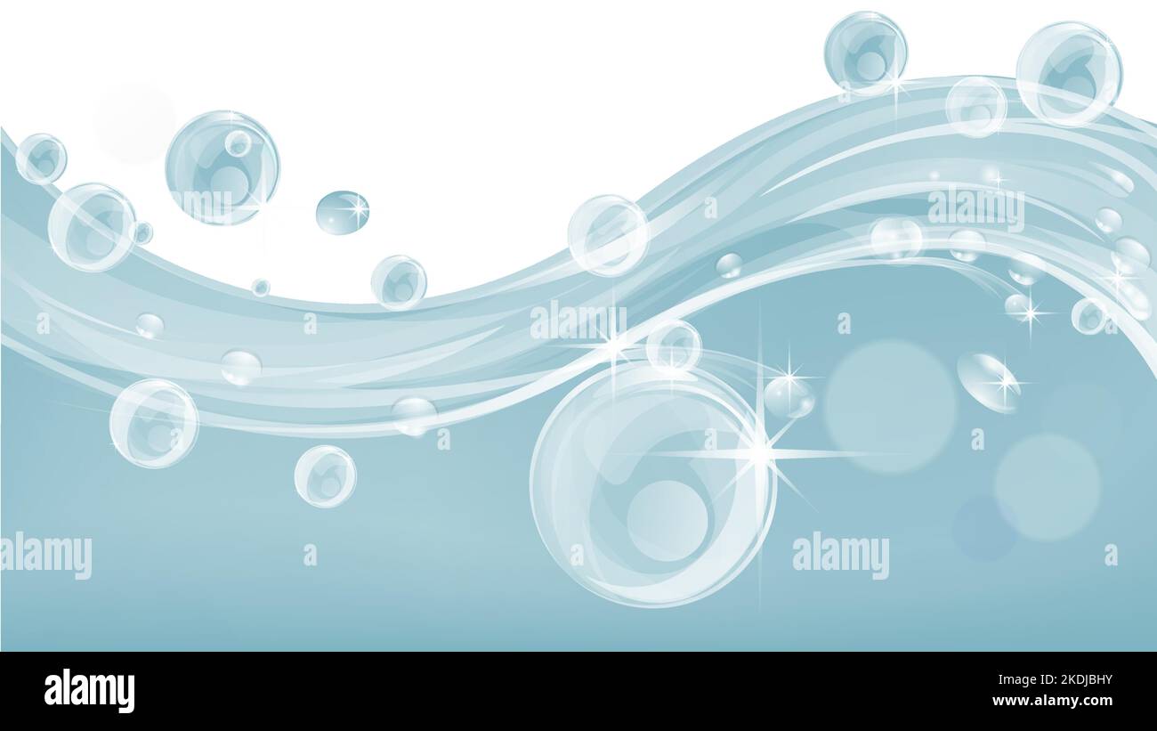 Water Splash Soap Border Frame Bubble Background Stock Vector Image ...