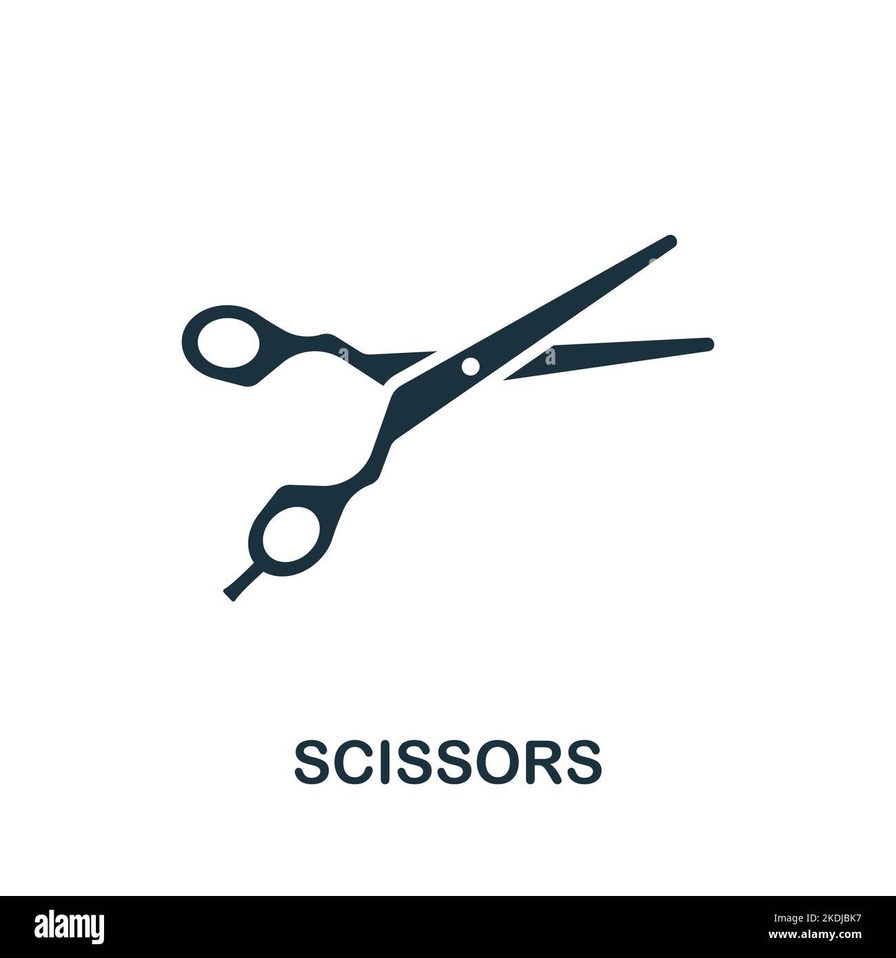 Scissors icon. Monochrome simple Barber Shop icon for templates, web ...