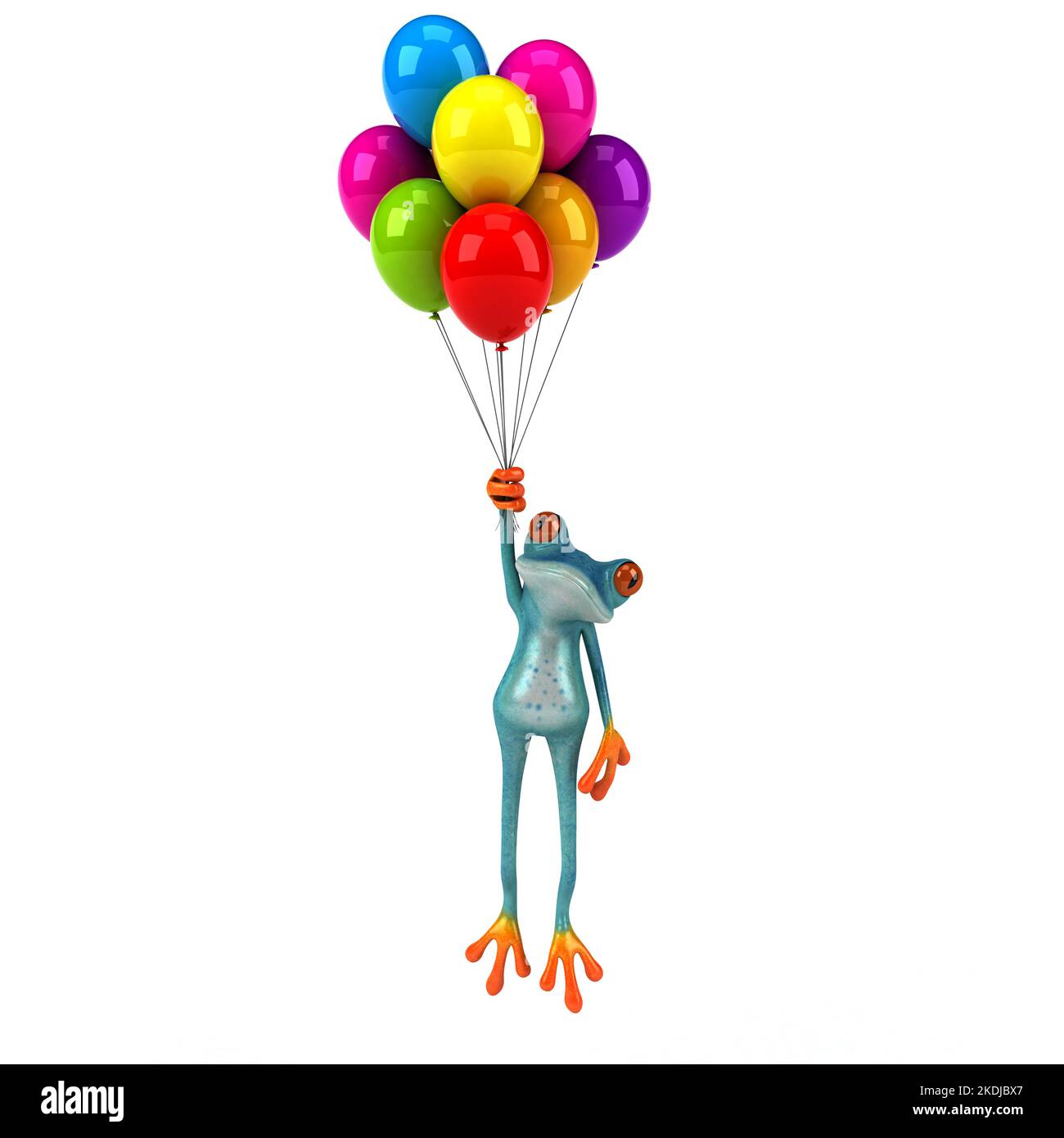 Fun frog - 3D Illustration Stock Photo - Alamy