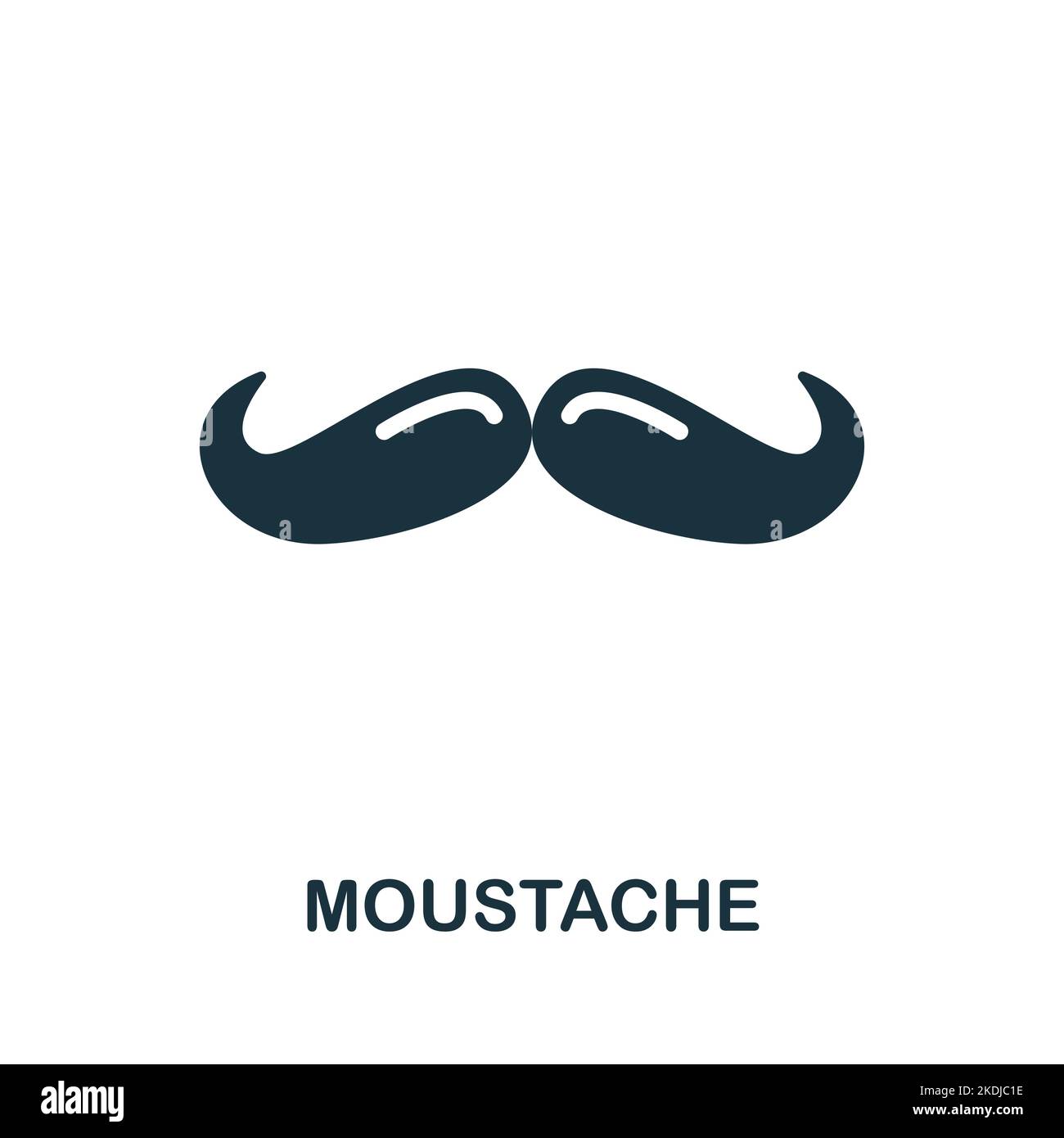Moustache icon. Monochrome simple Barber Shop icon for templates, web ...