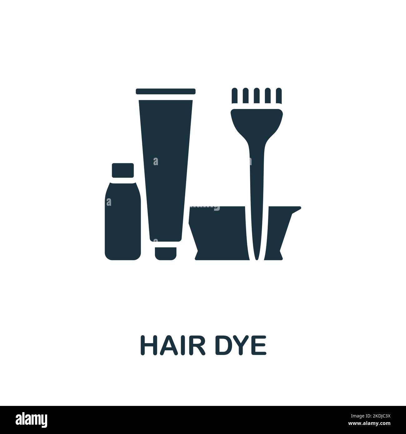 Hair Dye icon. Monochrome simple Barber Shop icon for templates, web ...