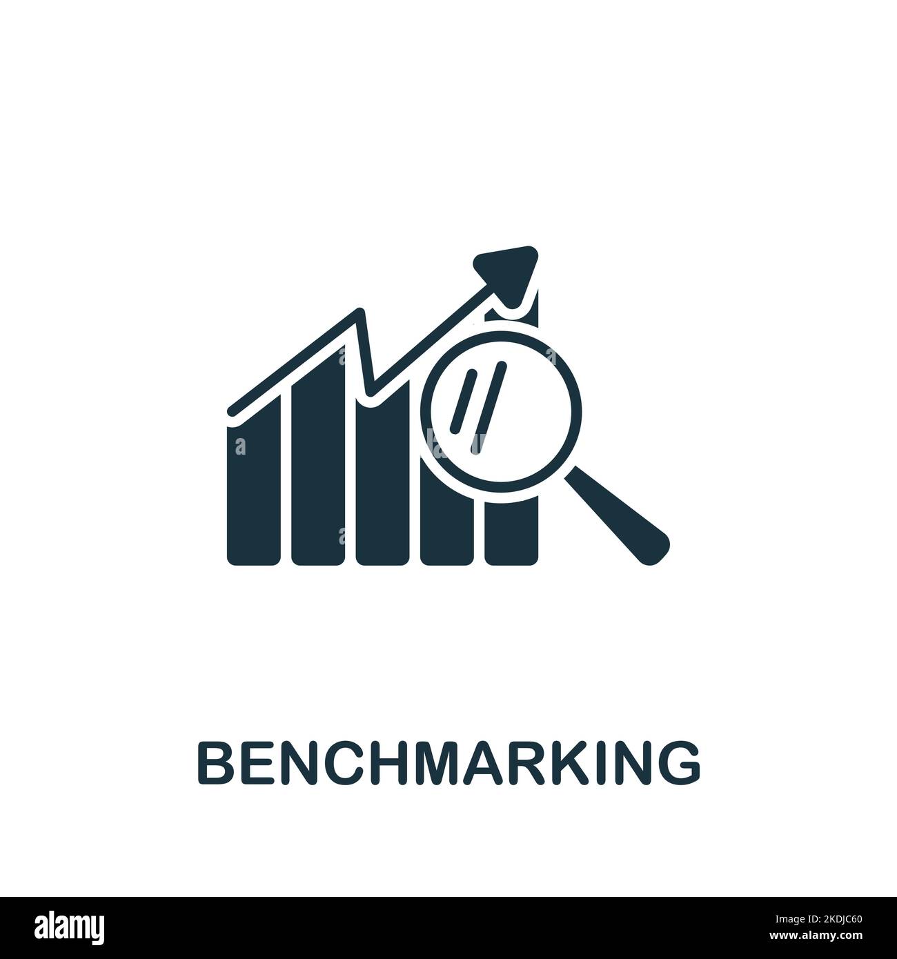Benchmarking icon. Monochrome simple Business Intelligence icon for ...