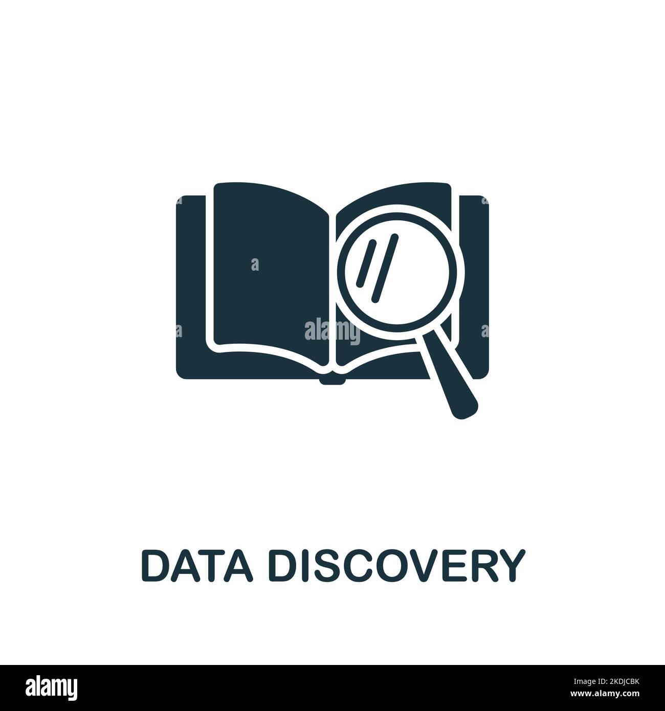 Data Discovery icon. Monochrome simple Business Intelligence icon for ...