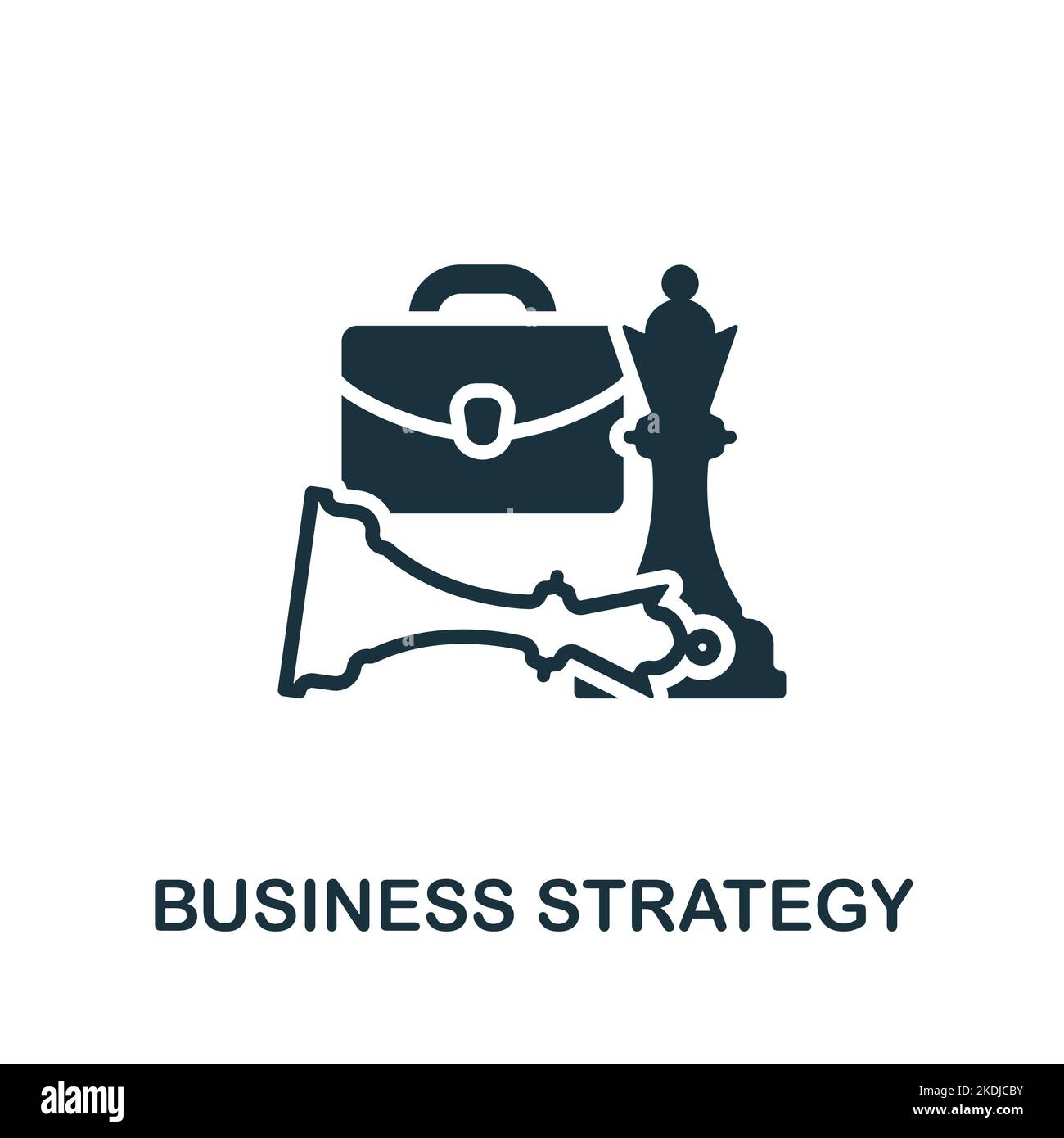 Business Strategy Icon Monochrome Simple Business Intelligence Icon For Templates Web Design