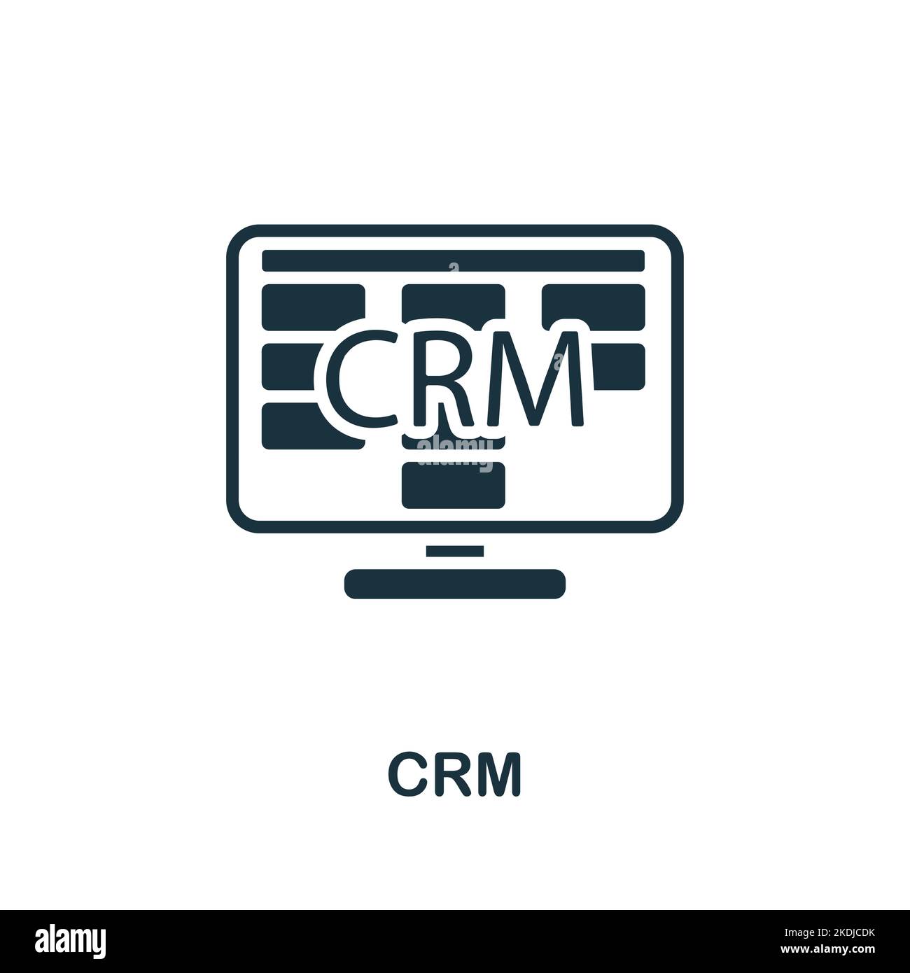 Crm icon. Monochrome simple Business Intelligence icon for templates ...