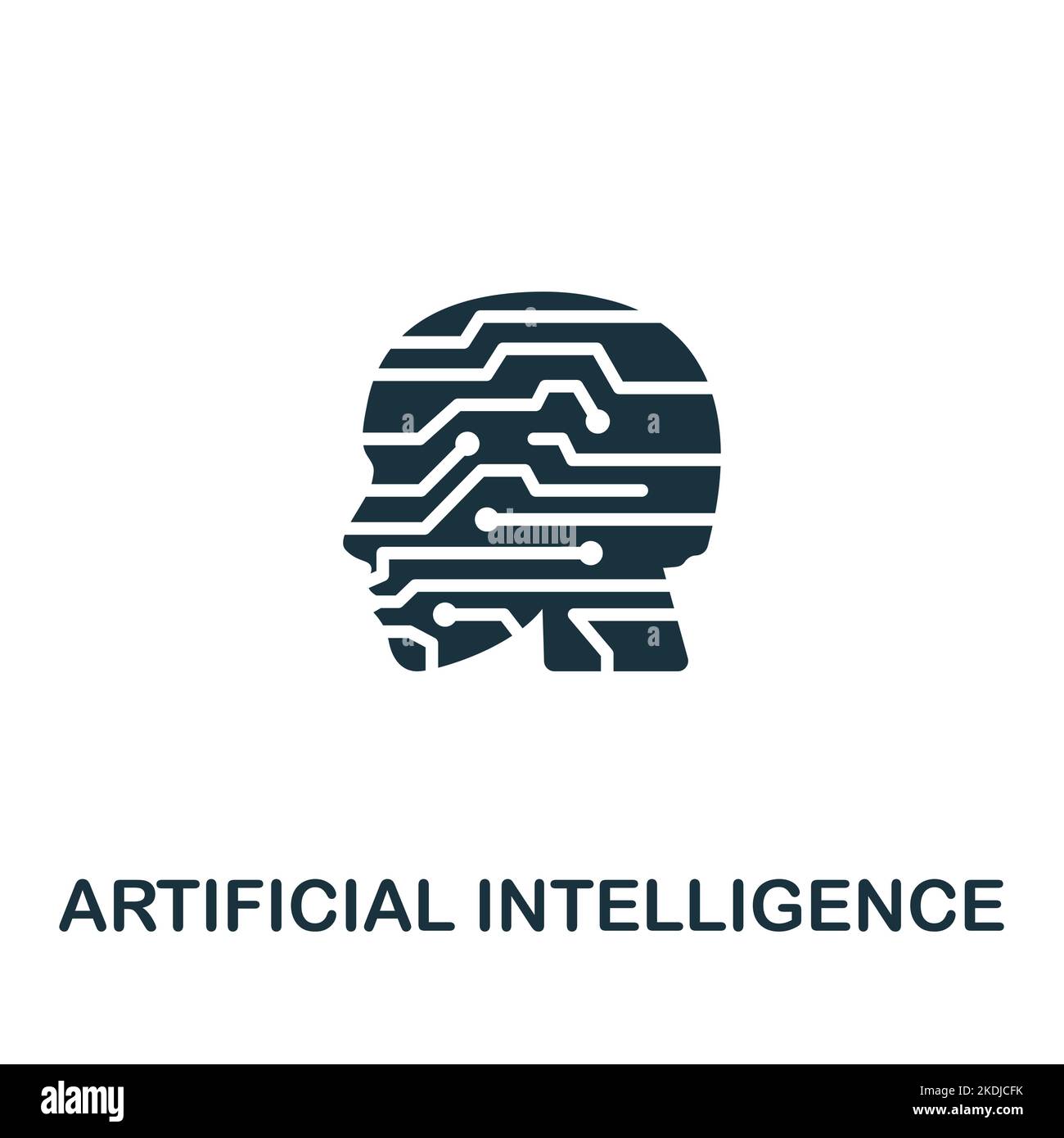 Artificial Intelligence icon. Monochrome simple Business Intelligence ...