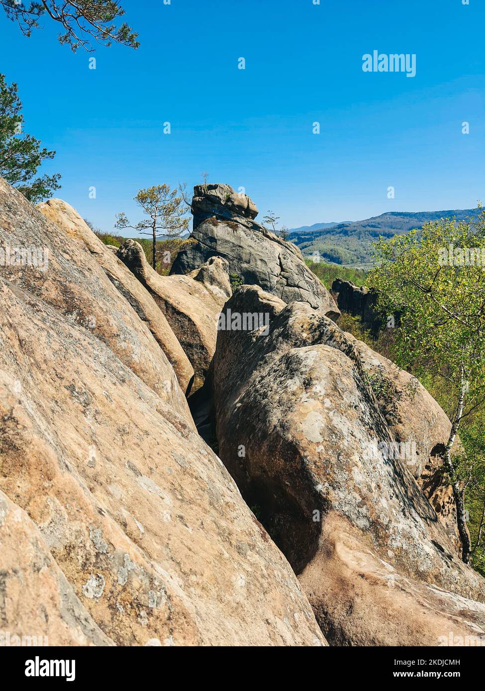dovbush rocks Ukraine hiking landmark Stock Photo - Alamy
