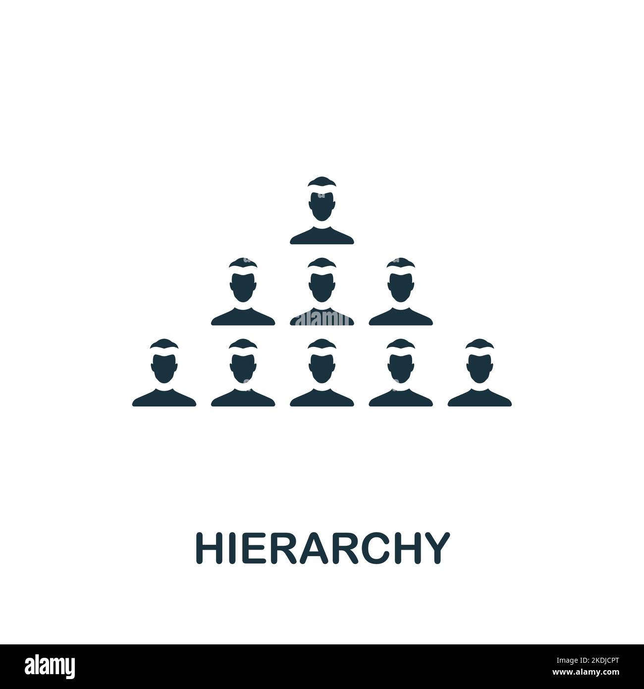 Hierarchy icon. Monochrome simple Company Structure icon for templates ...