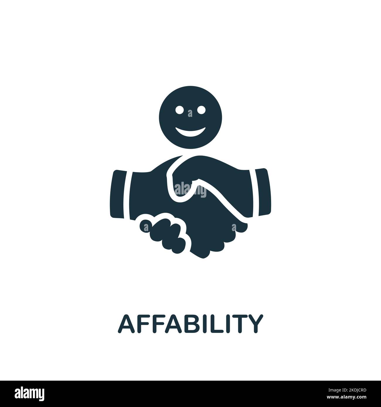 Affability icon. Monochrome simple Business Intelligence icon for ...