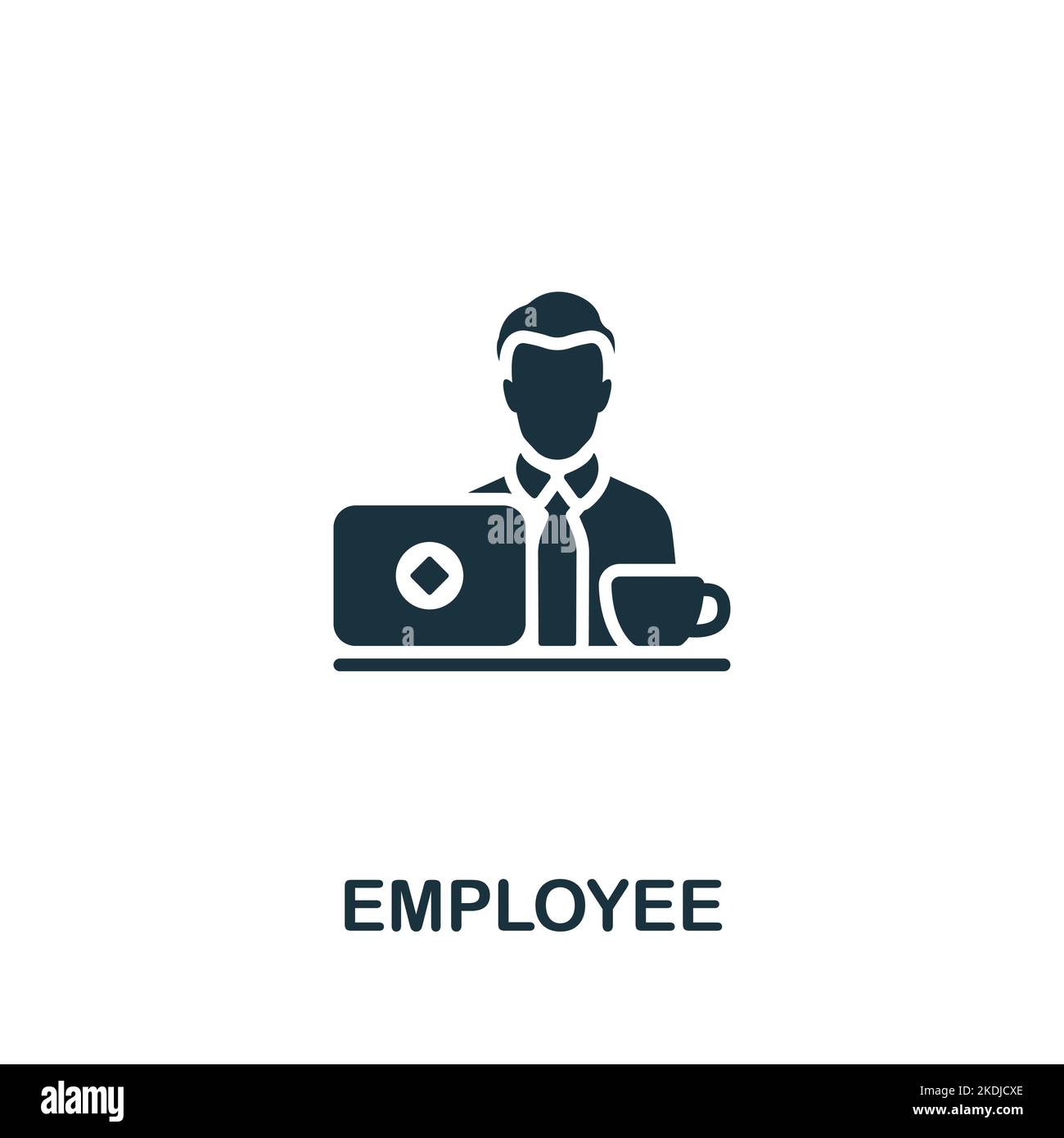 Employee icon. Monochrome simple Company Structure icon for templates ...