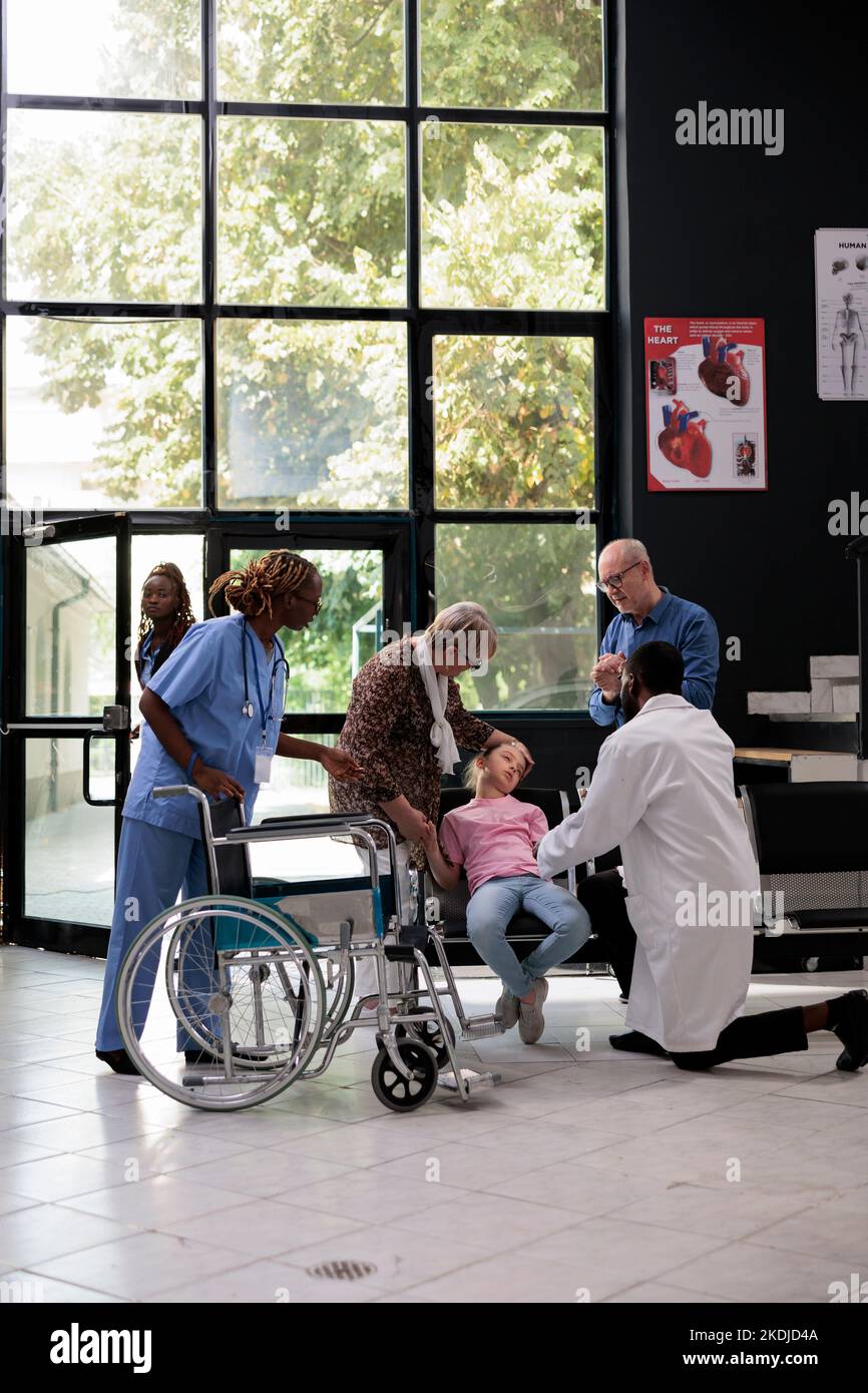 Grandparents being worried after exhausted granddaughter falling down ...