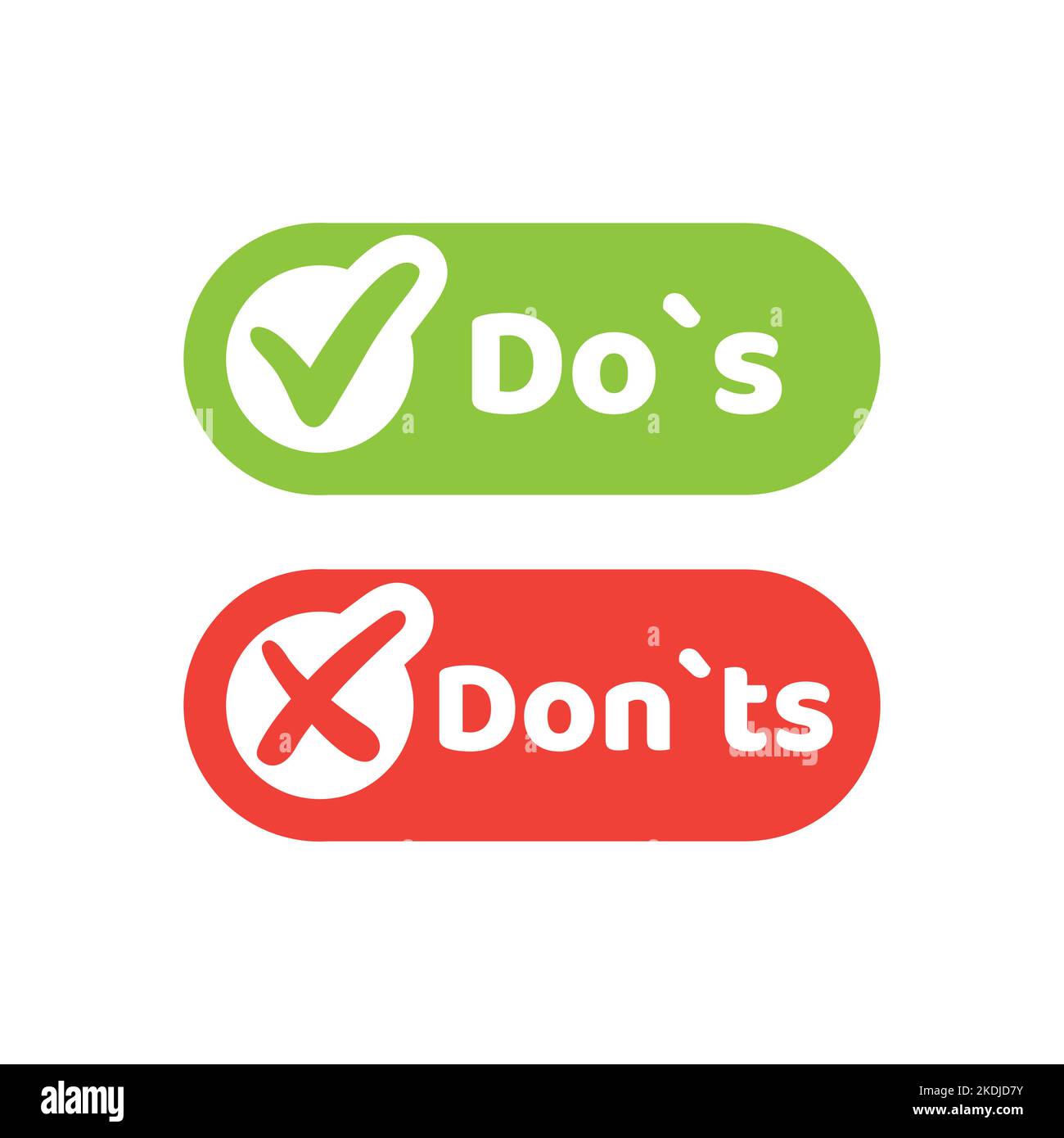 Dos donts icon vector Stock Vector Images - Alamy