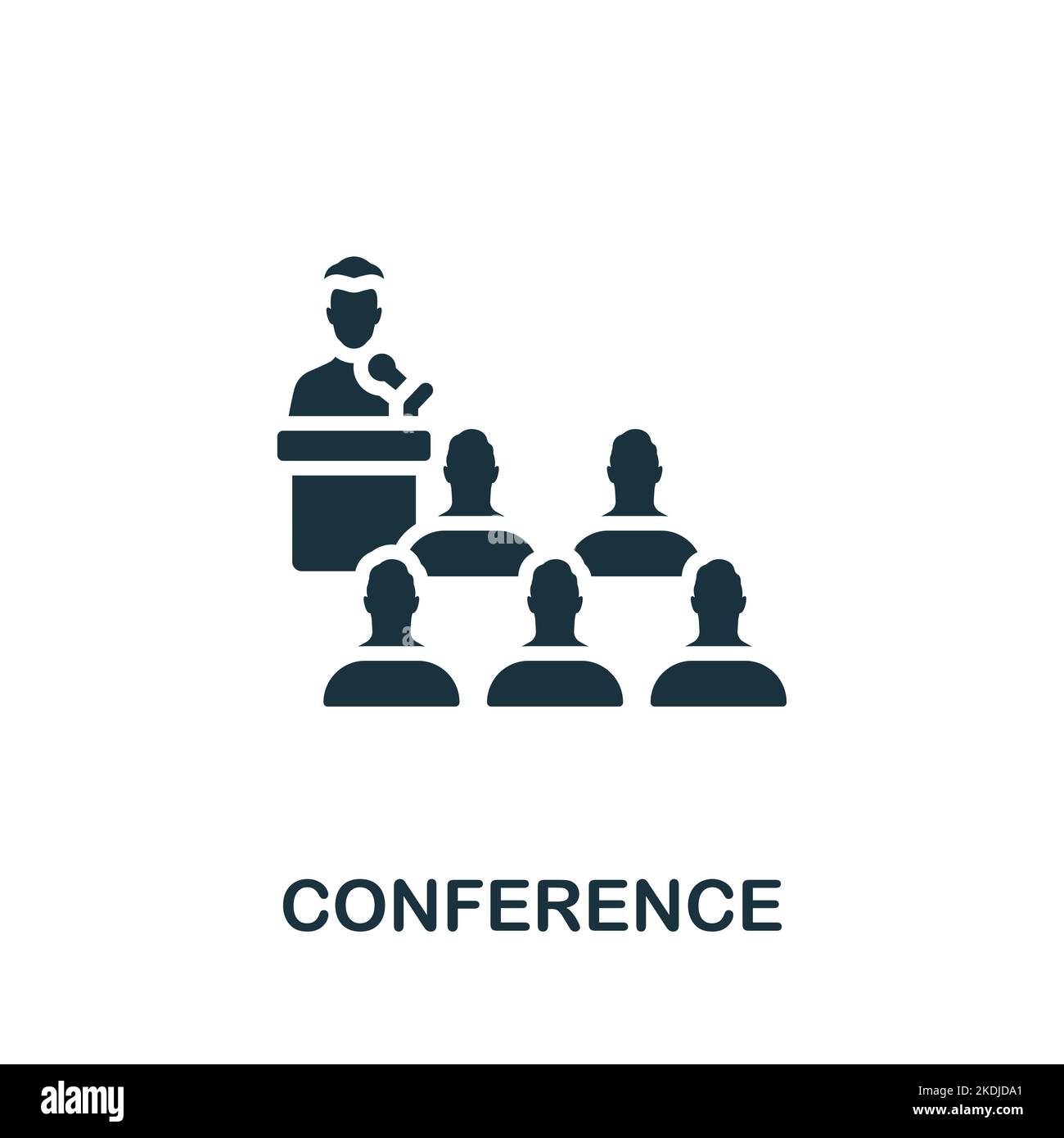 Conference icon. Monochrome simple Company Structure icon for templates ...