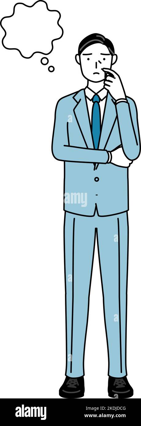 Simple line drawing illustration of a Senior businessmen, executives ...