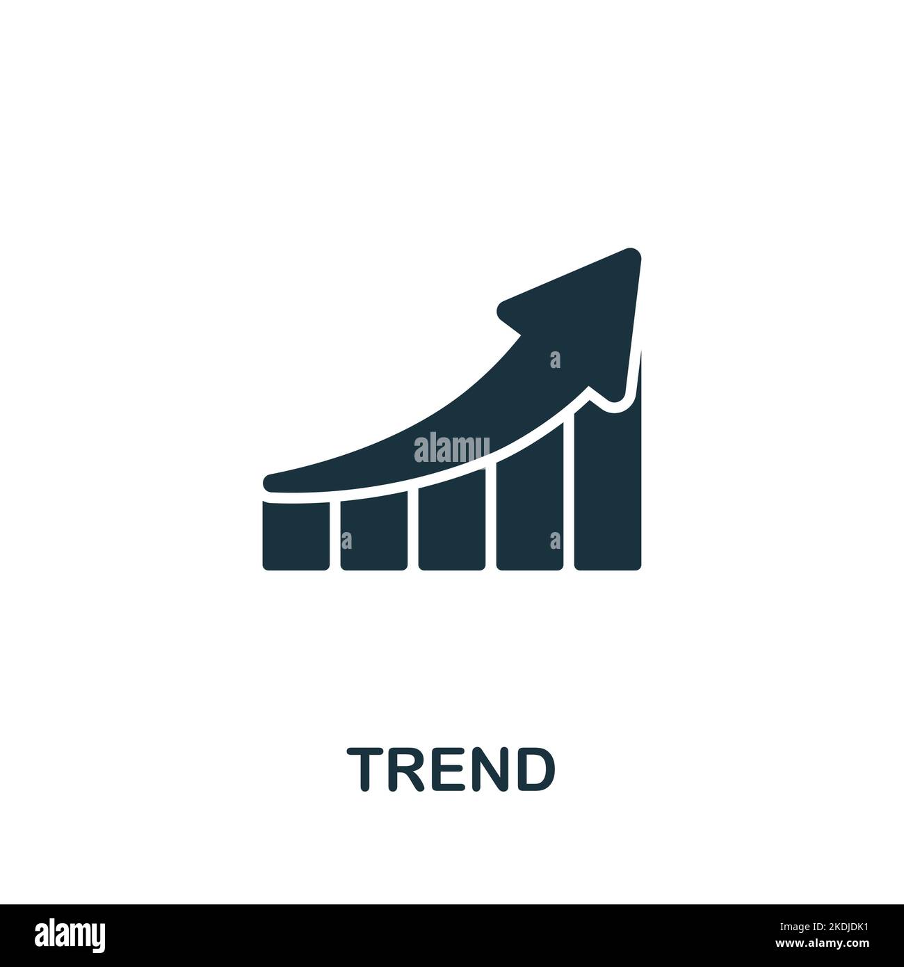 Trend icon. Monochrome simple Business Intelligence icon for templates ...