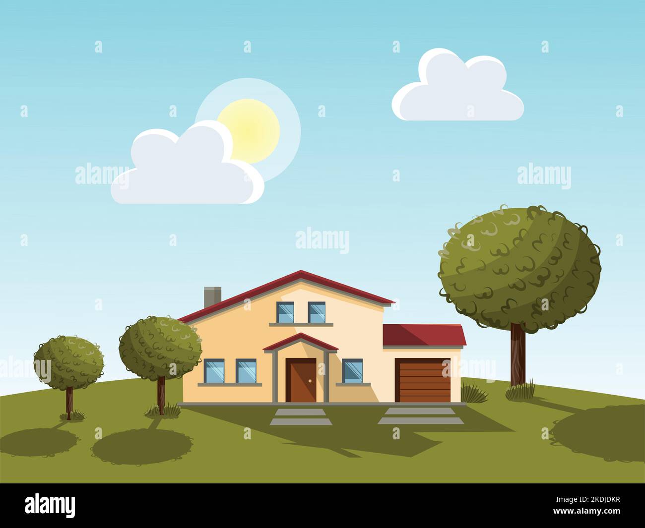 Family sunny home Stock Vector Images - Alamy
