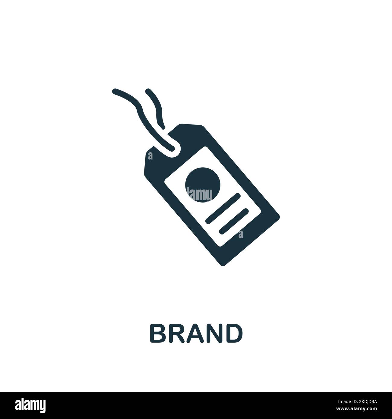 Brand icon. Simple line element company structure symbol for templates ...