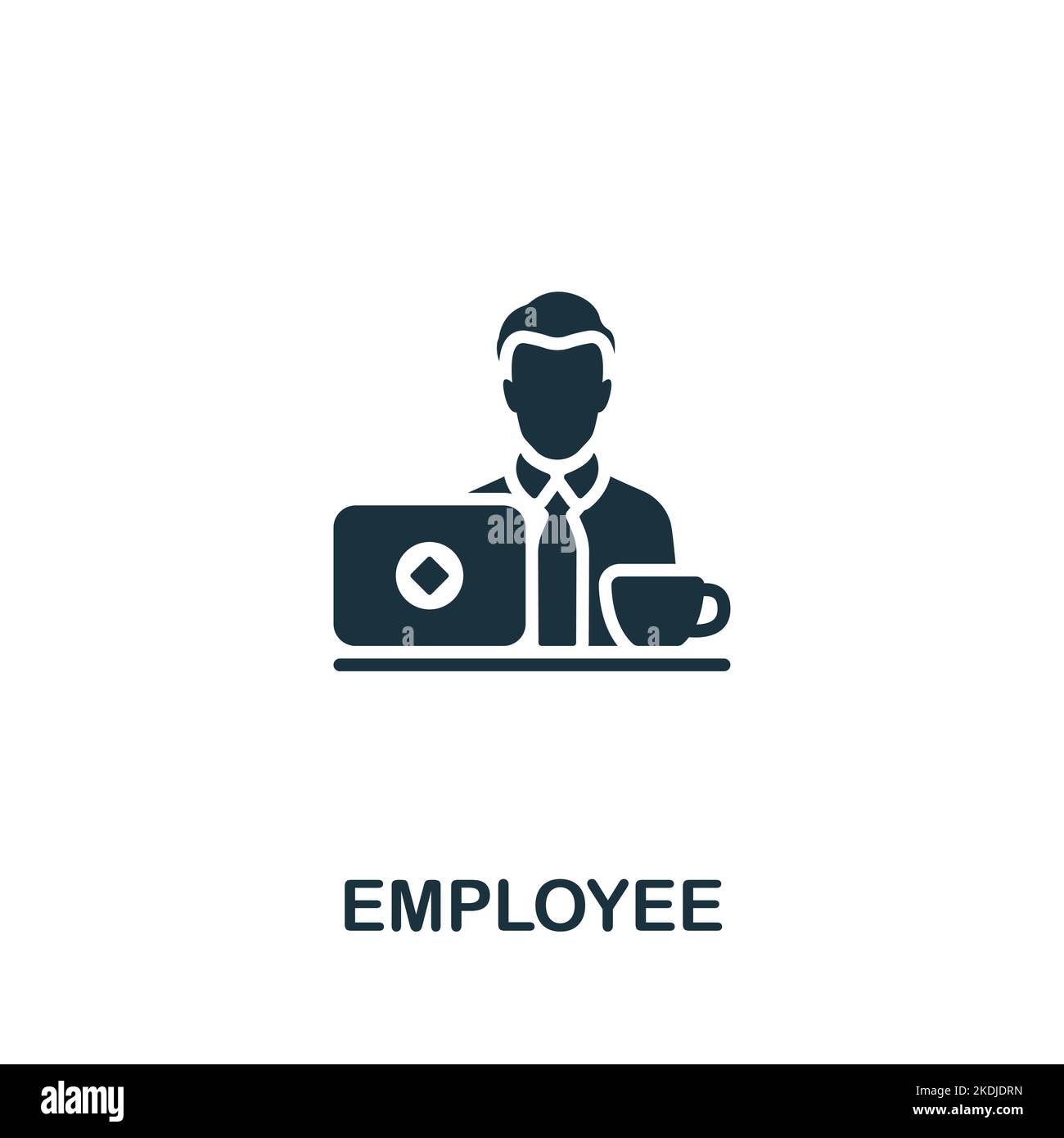 Employee icon. Simple line element company structure symbol for ...