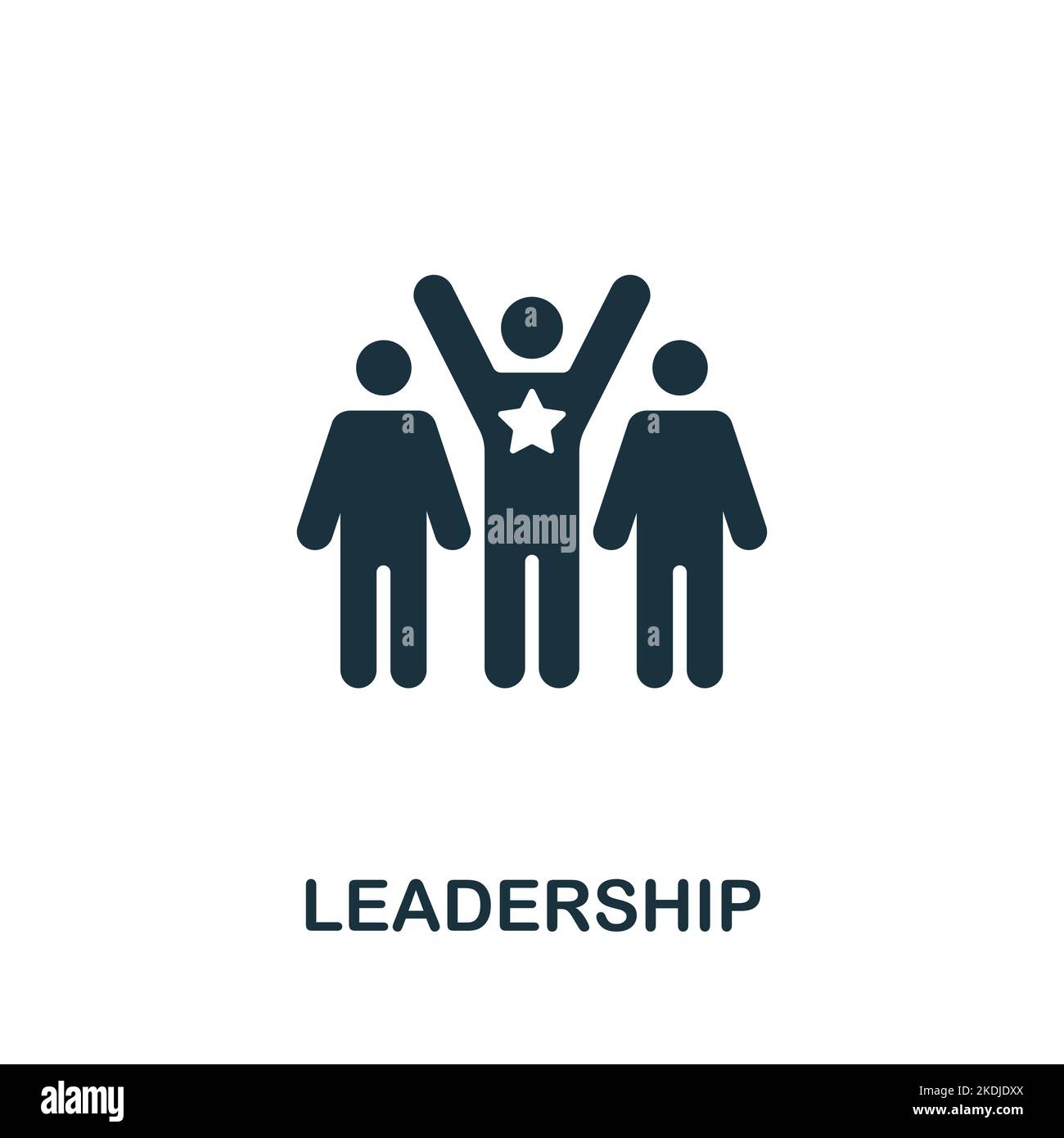 Leadership icon. Simple line element company structure symbol for ...