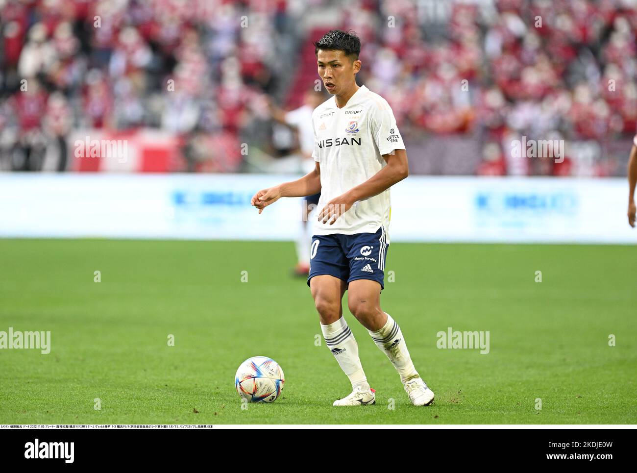 Takuma Nishimura of Yokohama F. Marinos during the 2022 J1 League match ...