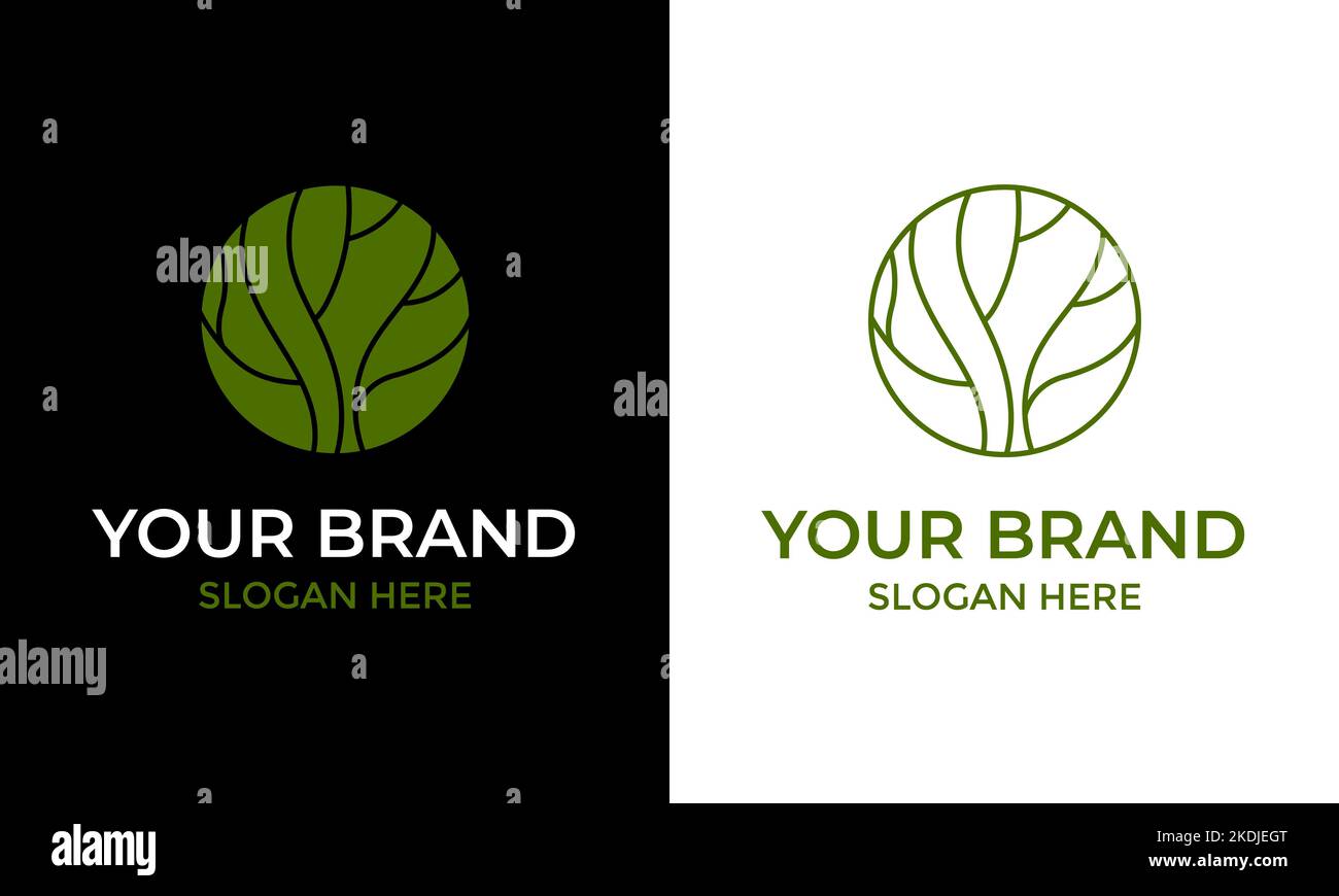 Tree logo and symbol design concept. Botanical vector illustration ...