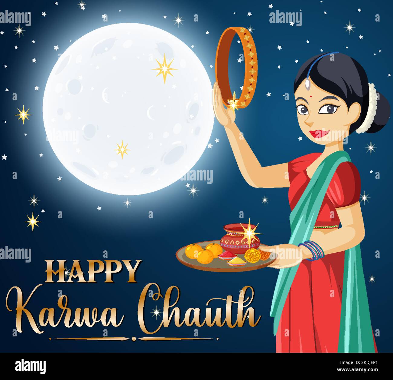 Karvachauth Stock Vector Images - Alamy