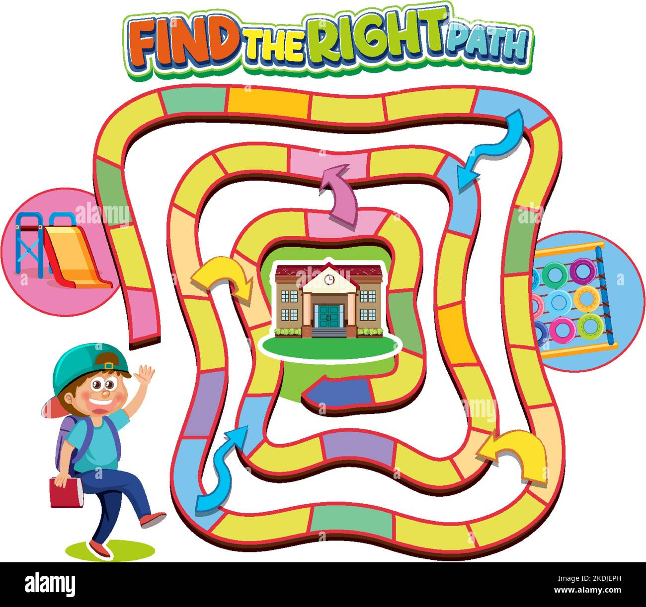 Maze game template for kids illustration Stock Vector Image & Art - Alamy