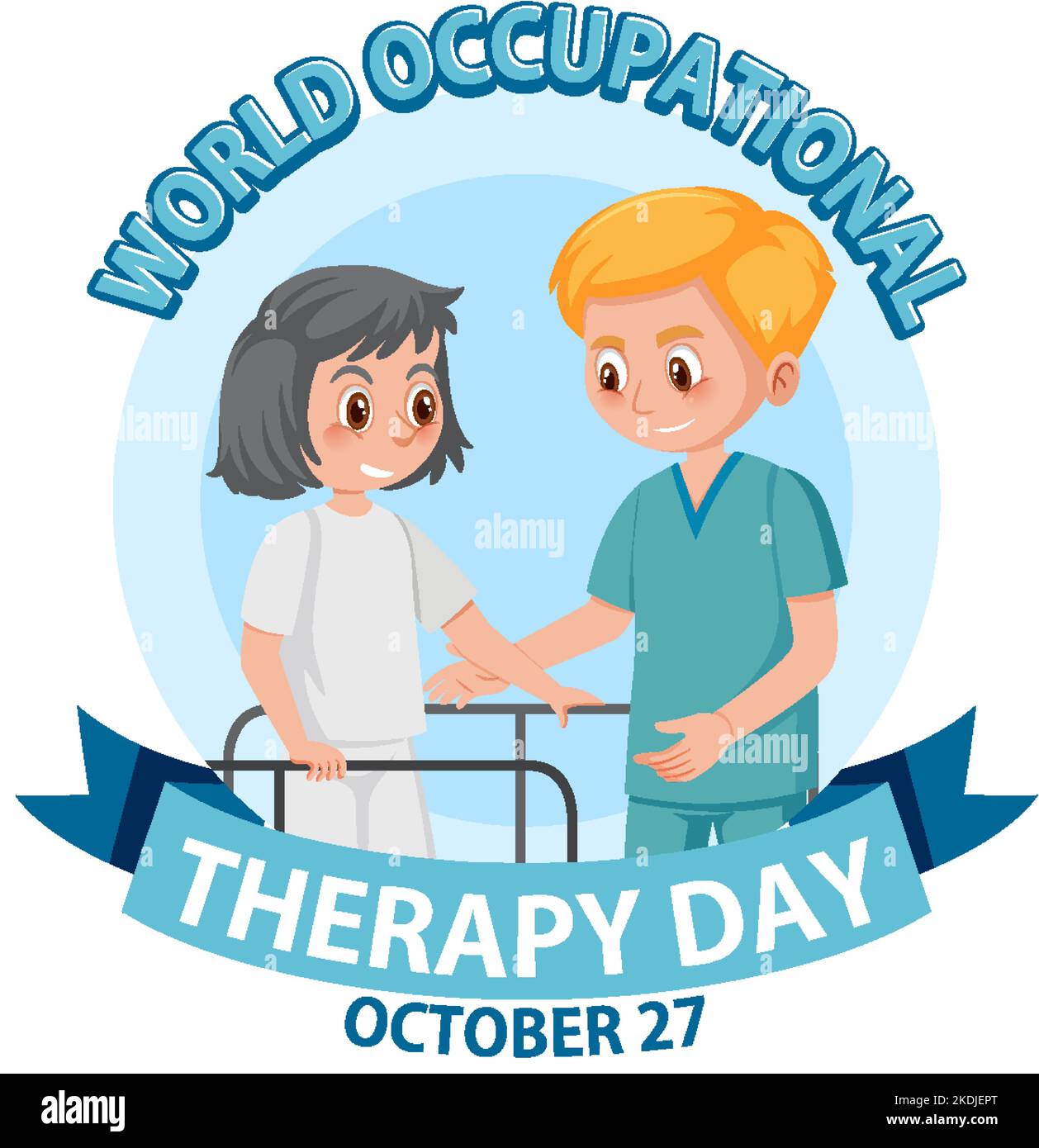 World Occupational Therapy Day Banner Design illustration Stock Vector ...