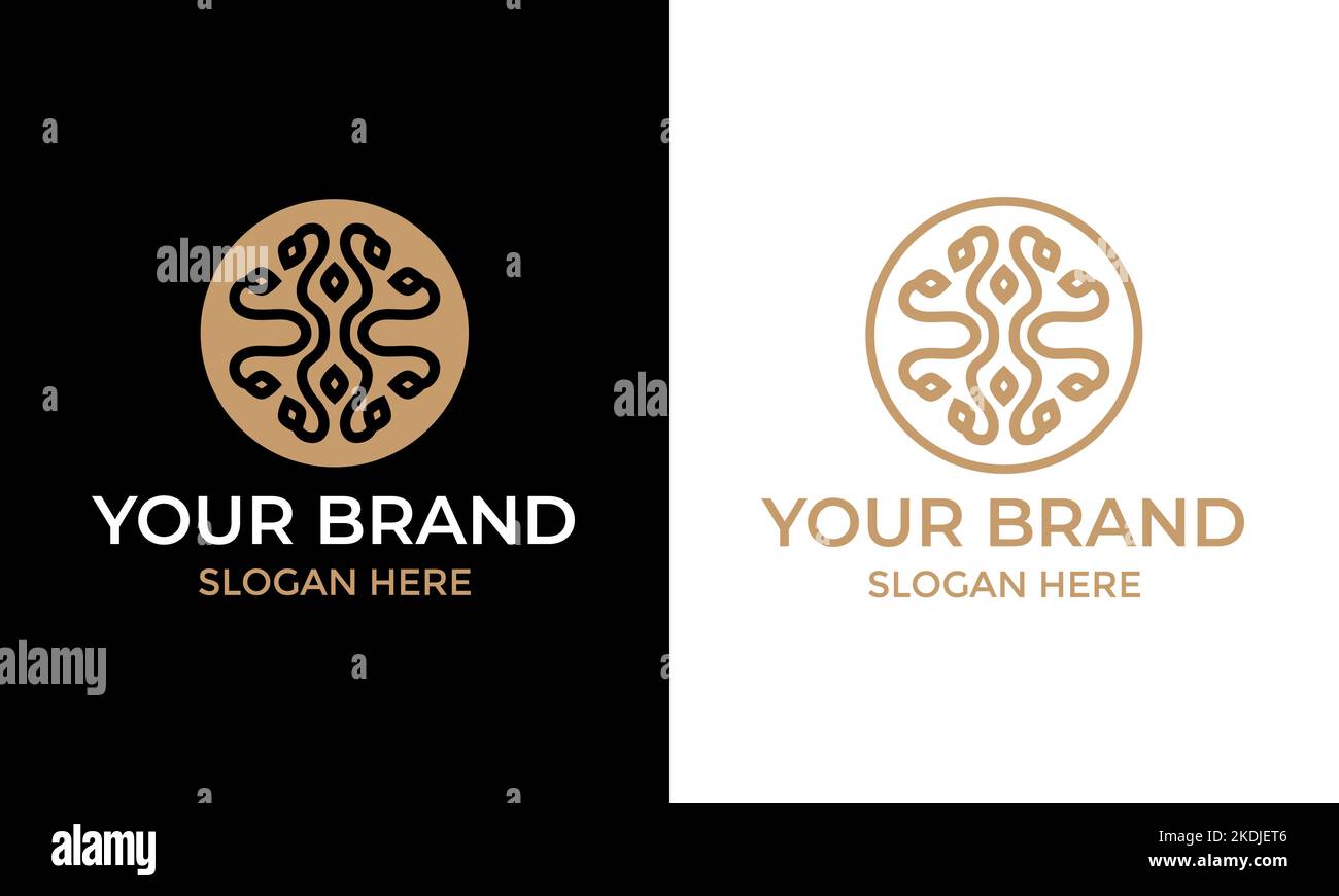 Ethnic element logo design inspiration. Abstract curved line symbol in ...