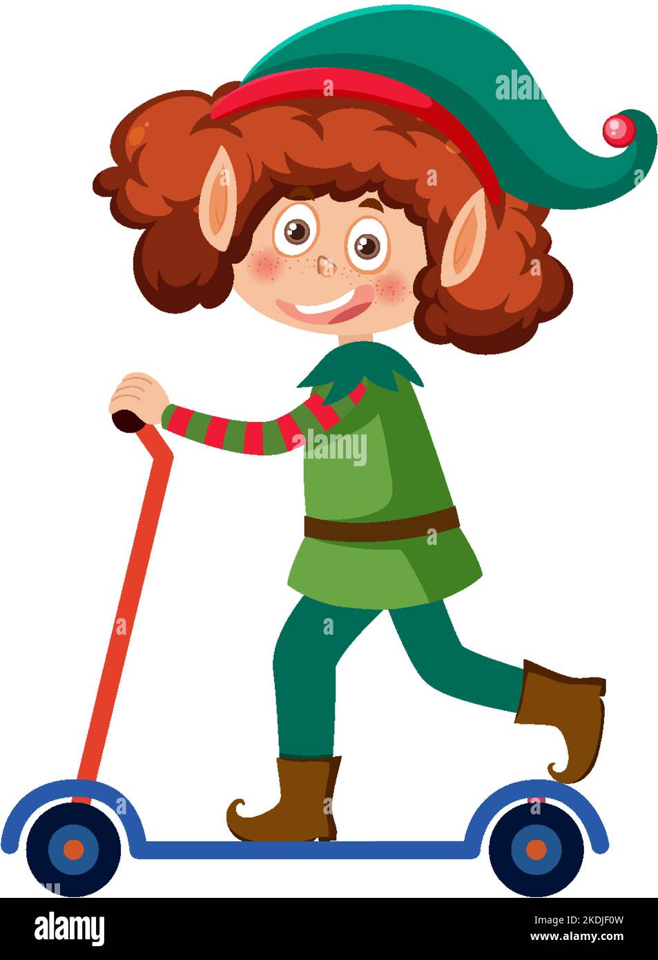 Cute elf cartoon character isolated illustration Stock Vector Image ...