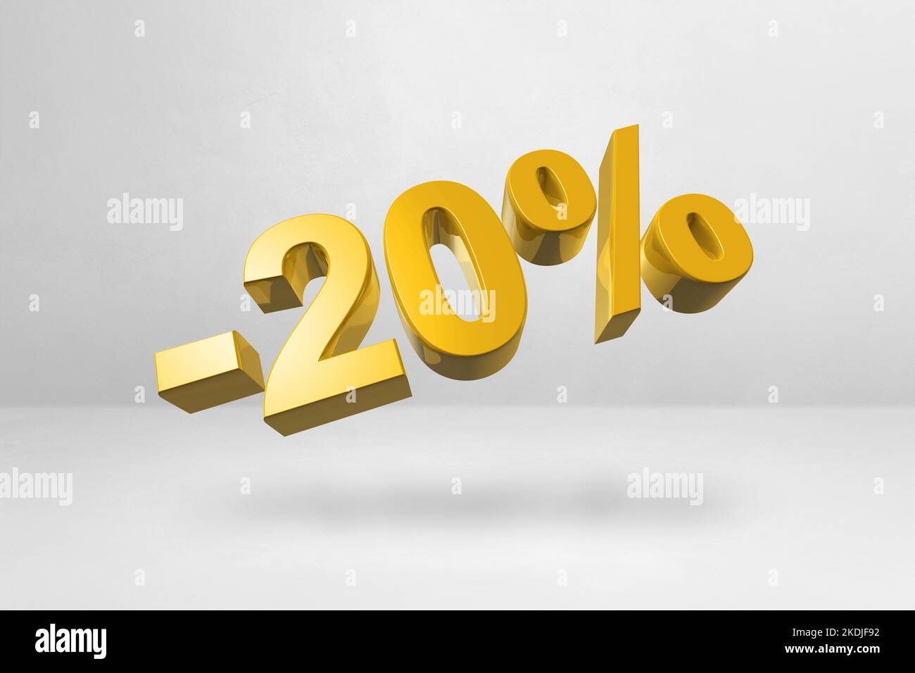 20% off discount. Offer sale. 3D illustration isolated on white ...