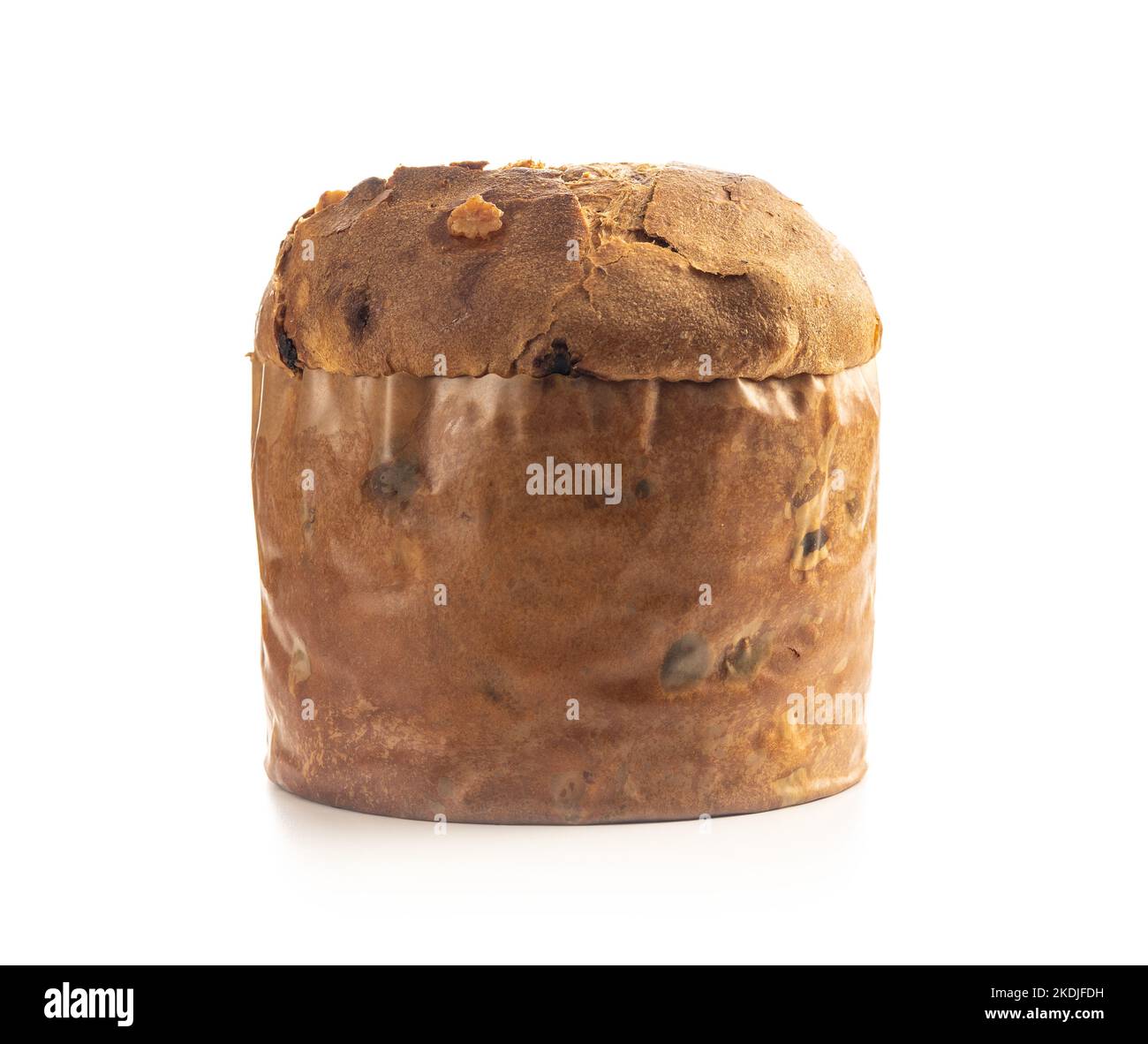 Panettone Christmas Cake. Italian sweet bread isolated on the white ...