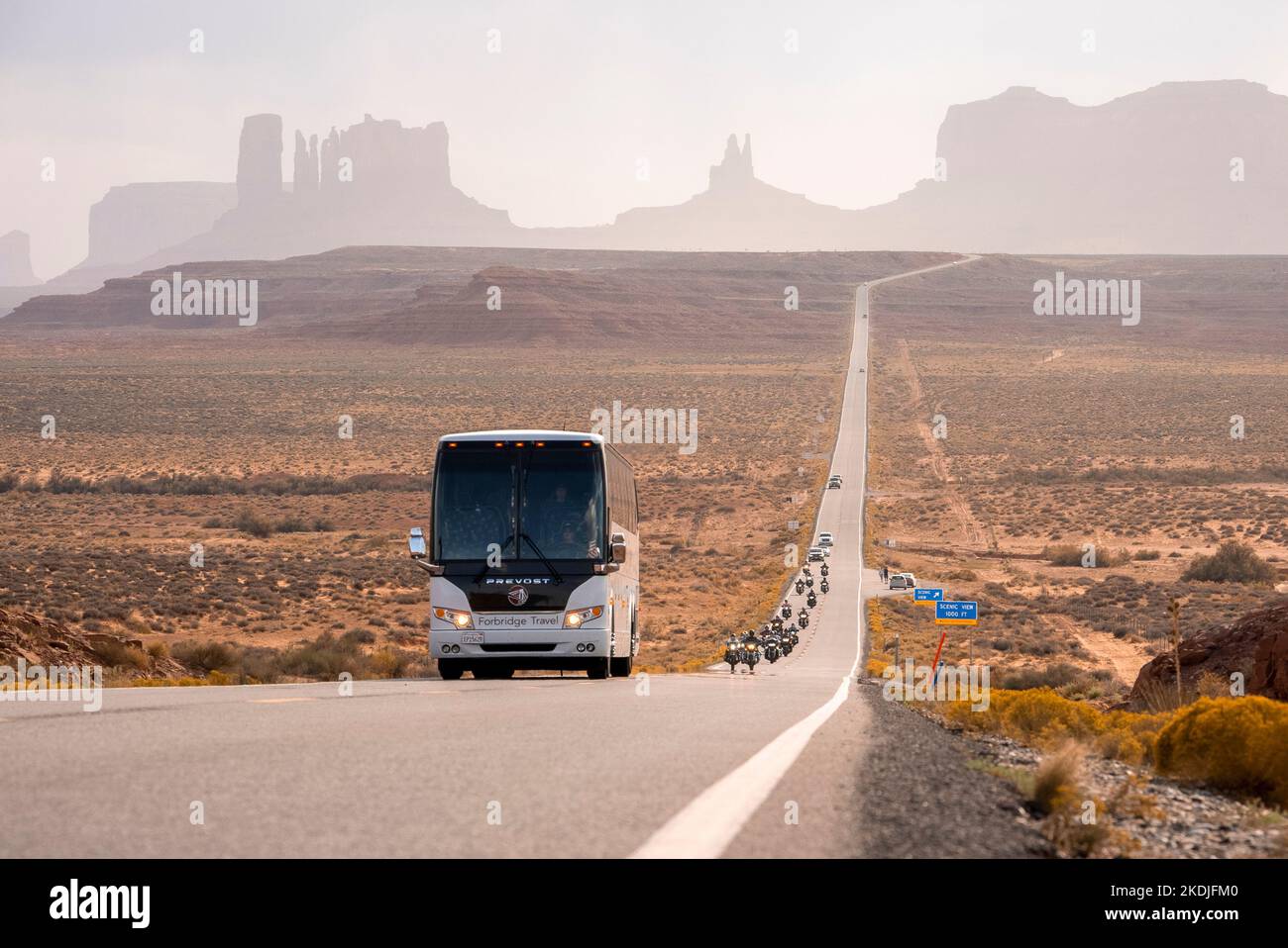 Bus on remote highway road hi-res stock photography and images - Alamy