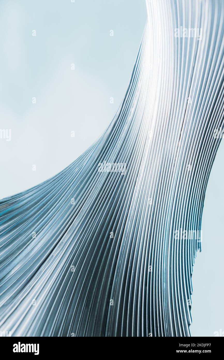 ribbed texture monochrome wallpaper metallic light Stock Photo - Alamy