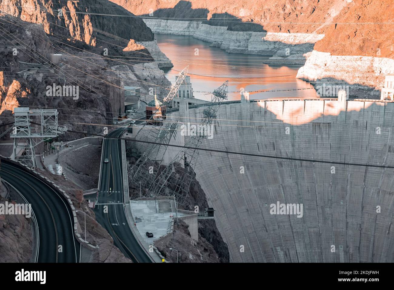 Hoover dam aerial view hi-res stock photography and images - Alamy
