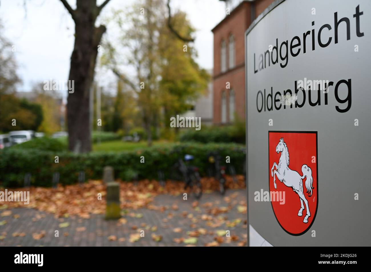 Oldenburg, Germany. 07th Nov, 2022. A sign with the Lower Saxony state ...