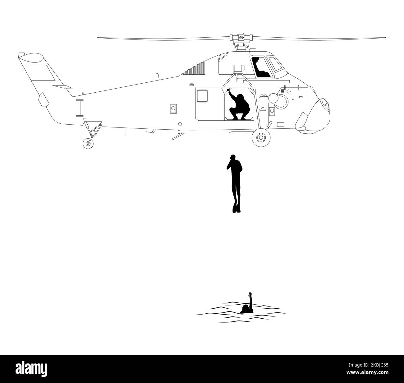 Person sea rescue Black and White Stock Photos & Images - Alamy