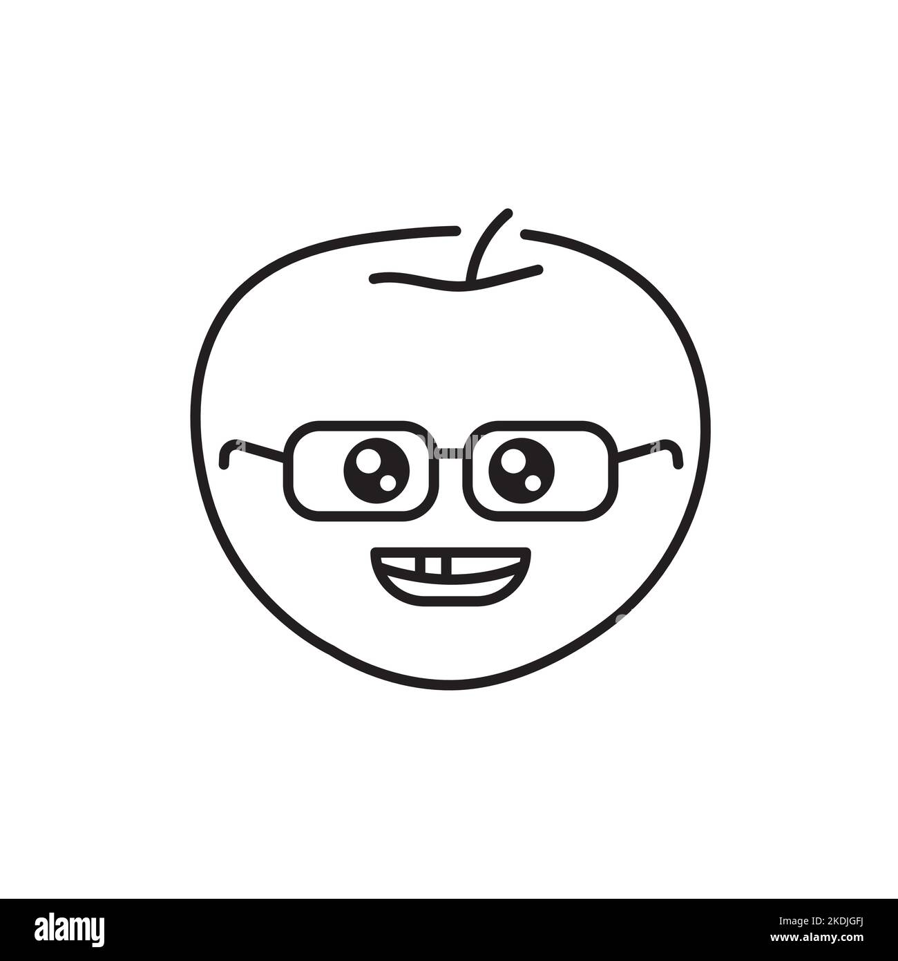 Apple emoticon Stock Vector Images - Alamy