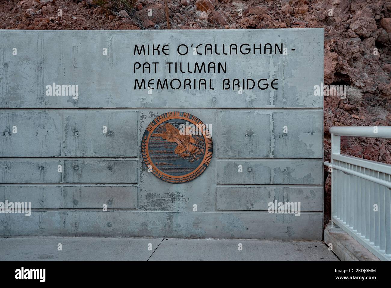 Mike O'Callaghan - Pat Tillman Memorial Bridge Text On Wall Stock Photo - Alamy