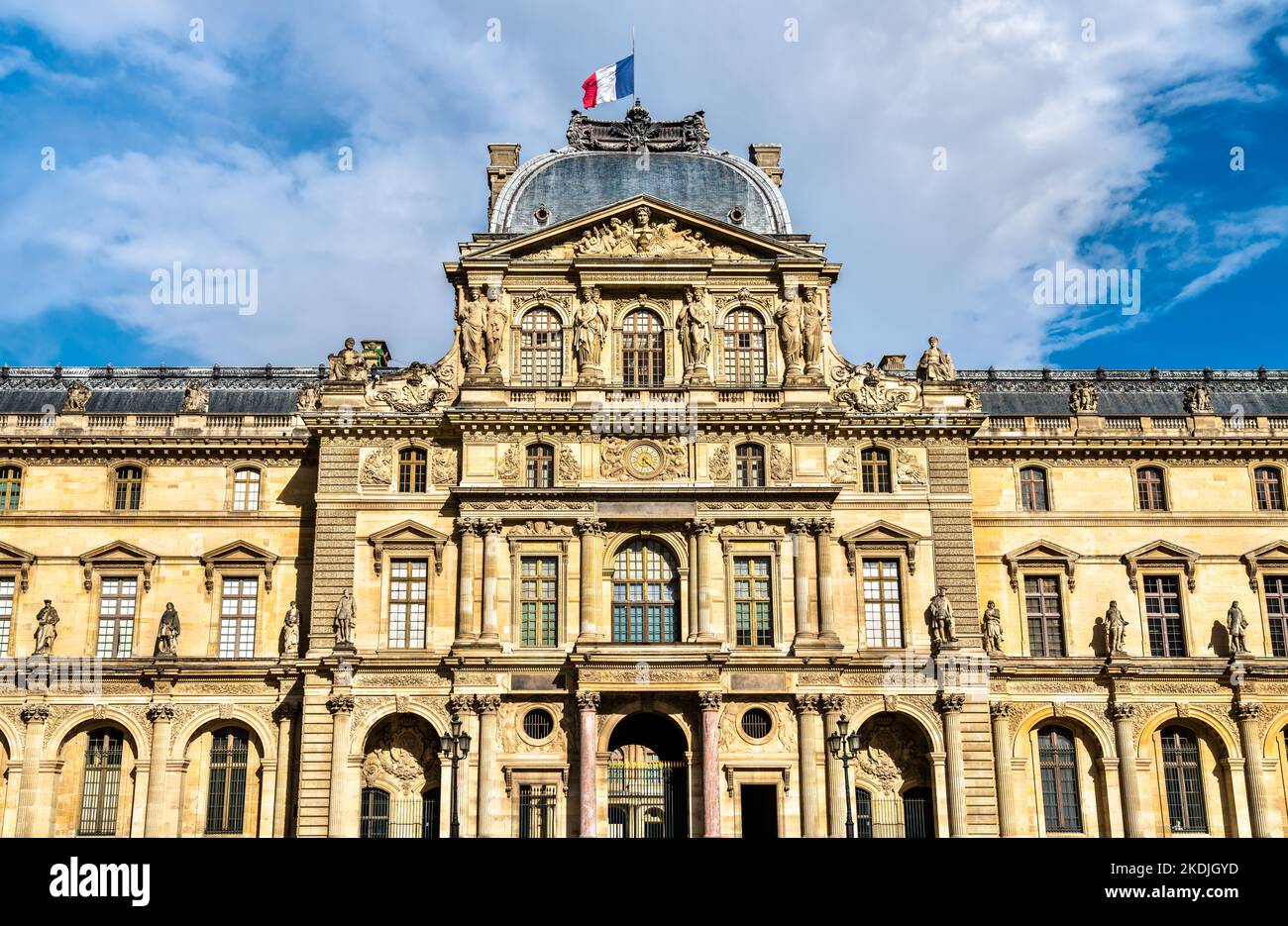 The Louvre Museum, a major tourist attraction in Paris, France Stock ...