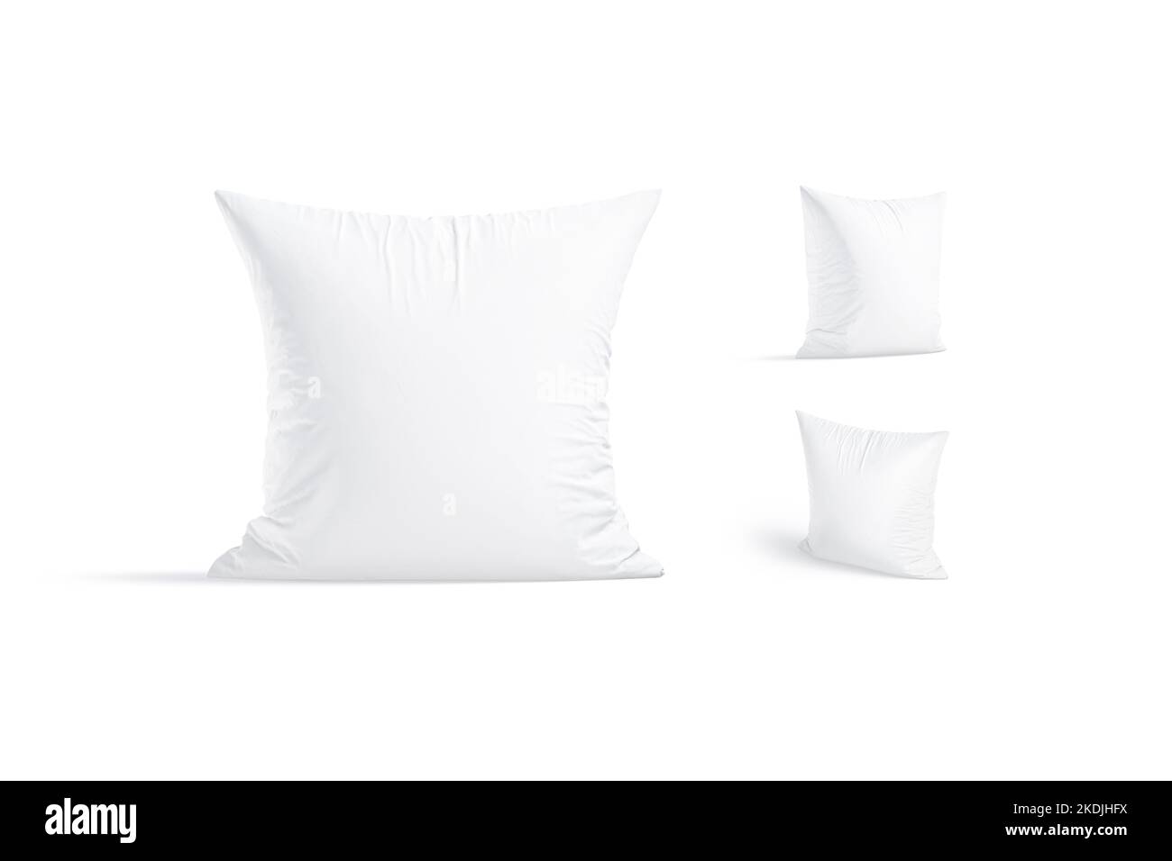 Blank square rectangular pillow mockup stand, different views, 3d ...