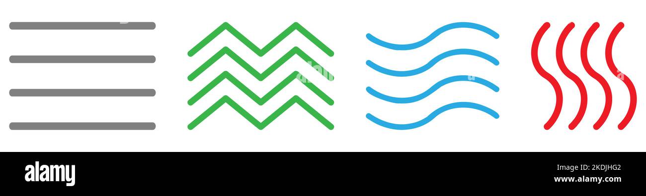 Four nature signs. Earth, air, fire and water. Nature concept. Vector ...