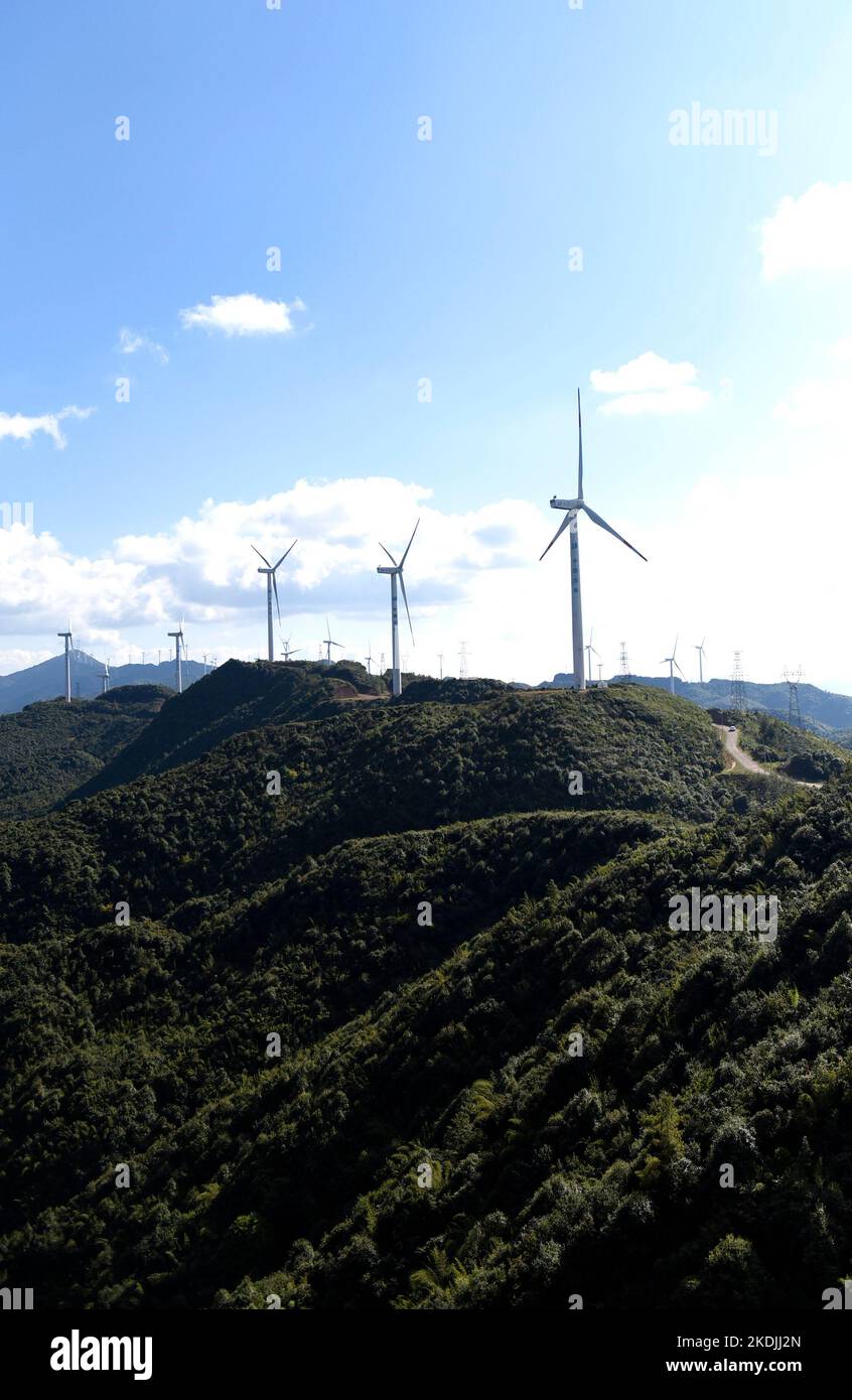 Autumn views in Dongshan Wind Farm, Weishan County, Dali Bai Autonomous ...