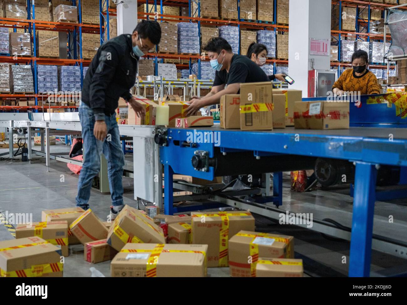 The cross-border goods from all over the world are being sent to ...