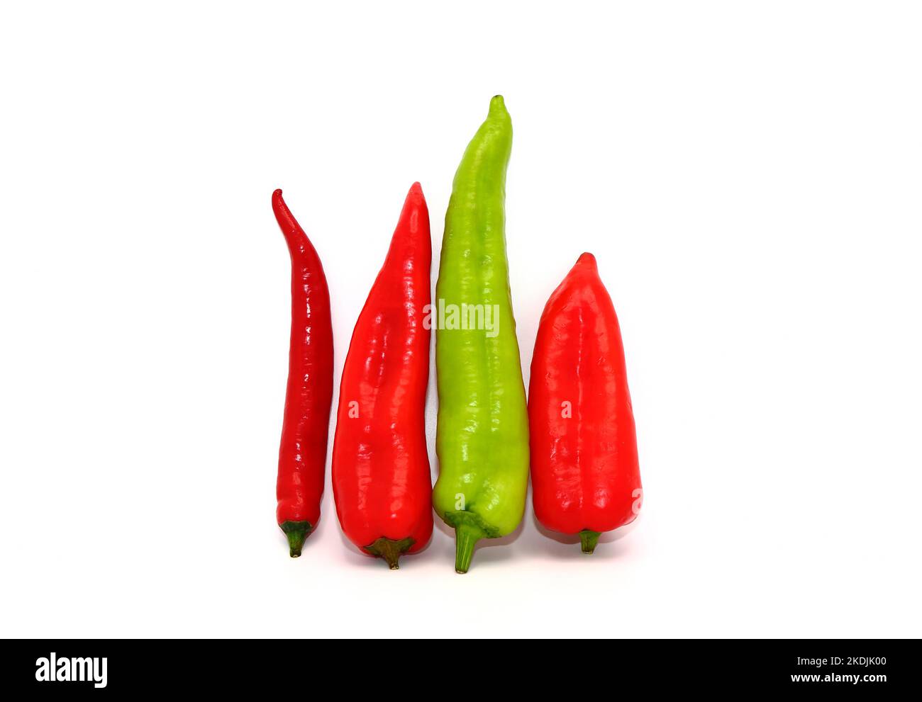 Composition of several types of sweet pepper of different shapes ...