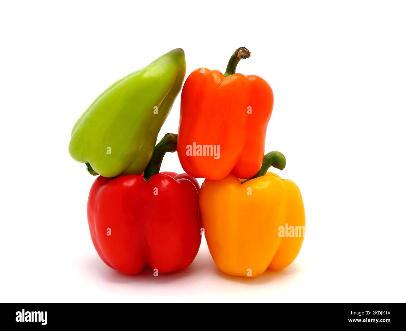 Composition of several types of sweet pepper of different shapes ...