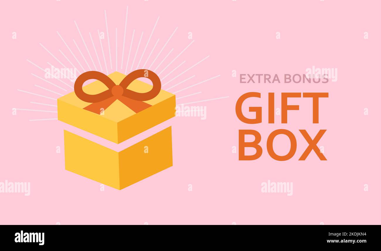 Gift box extra bonus greeting card Stock Vector Image & Art - Alamy