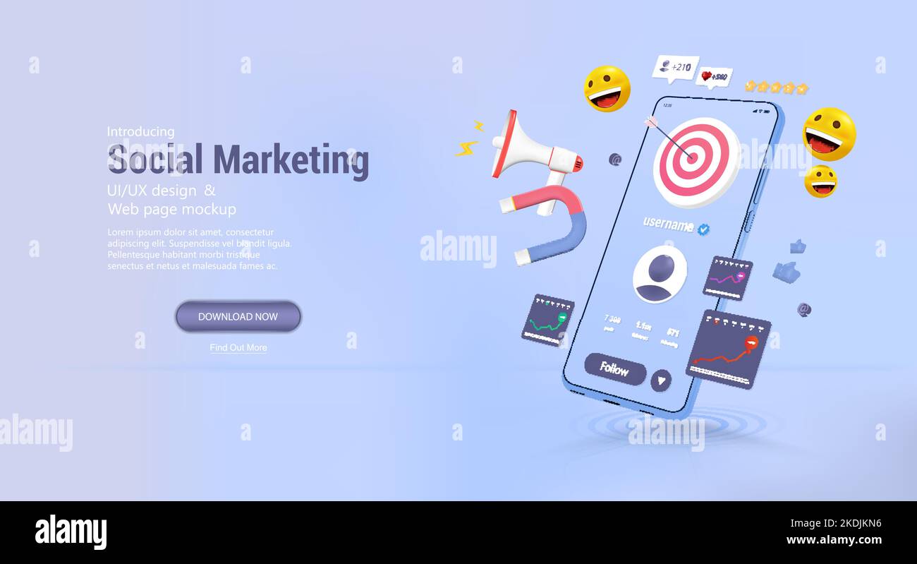 3D smartphone with elements of social networks and SMM tools to achieve ...