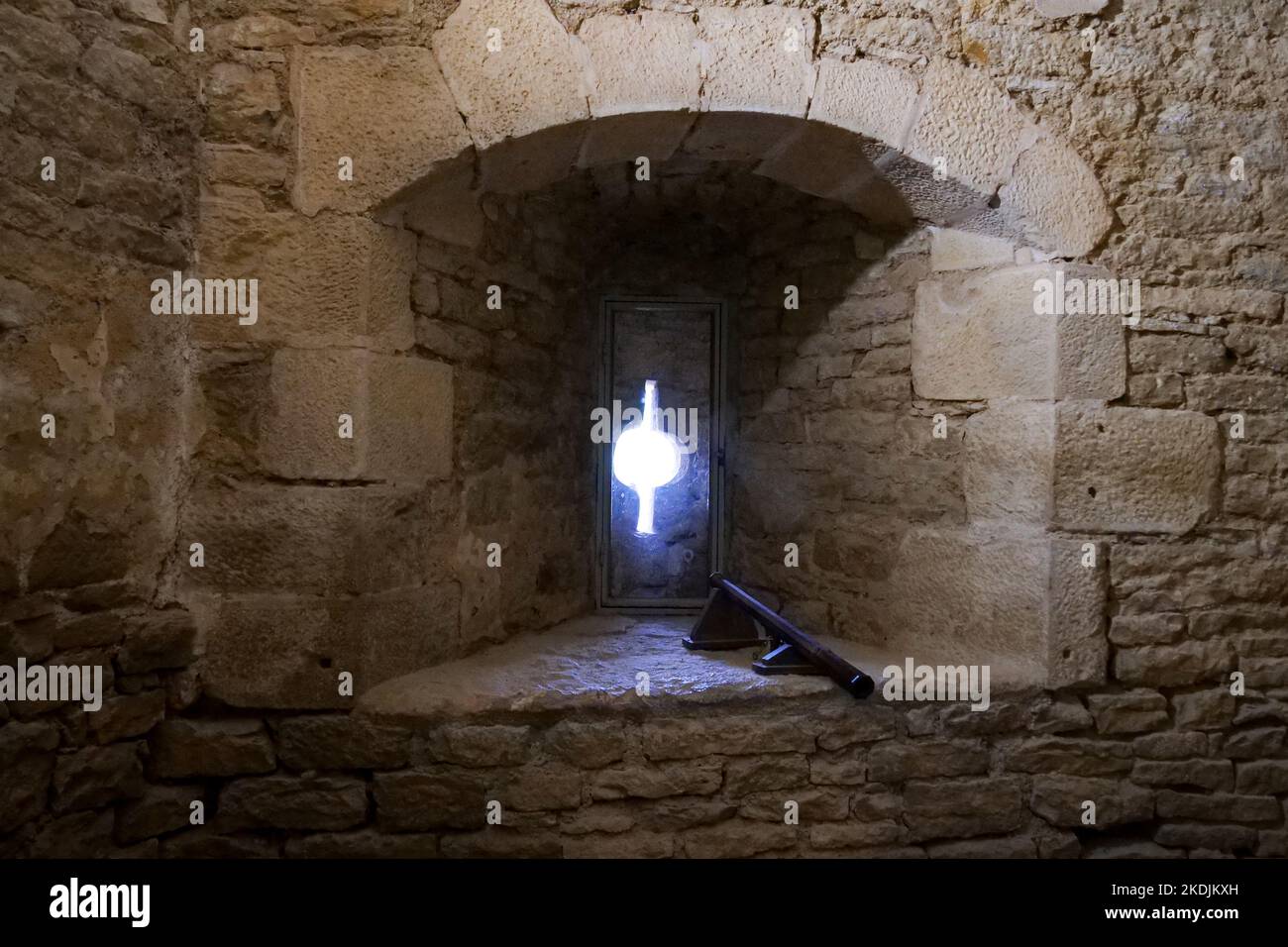 Old weapon in the Tour Flamboyante - Flamboyant Tower, Chateauneuf ...